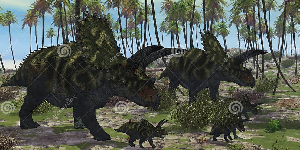 Coahuilaceratops Dinosaur stock illustration. Illustration of lizard ...