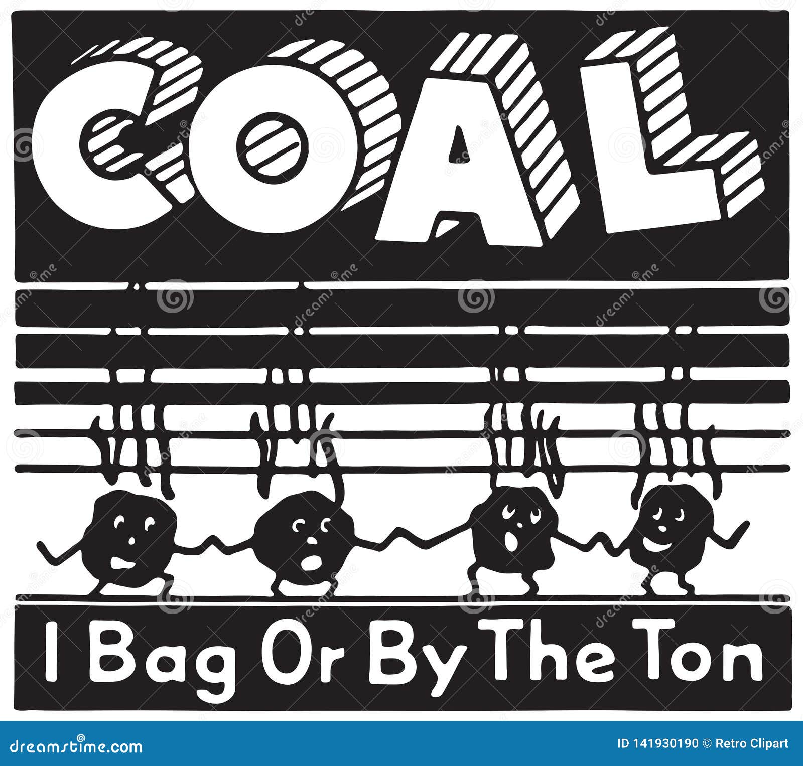 Coal stock illustration. Illustration of classic, briquettes - 141930190