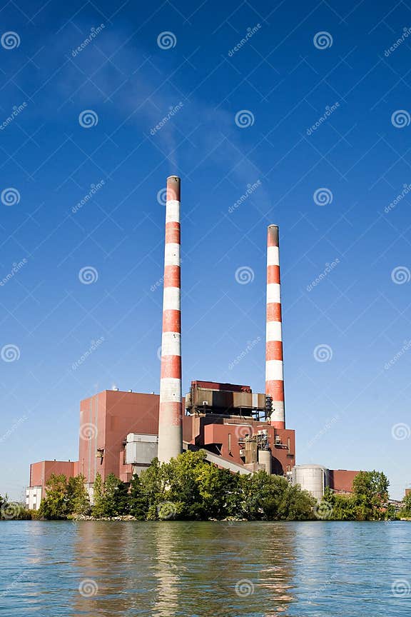 Coal Burning Electrical Power Plant Stock Image - Image of fossil ...