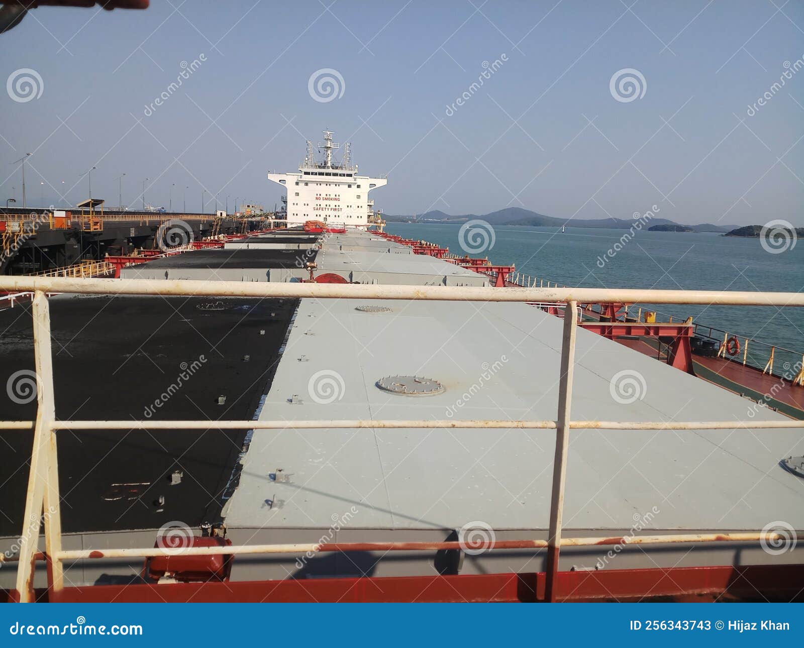 After Coal Cargo Loading One Side Hatch Cover Get Blacked Stock Image ...