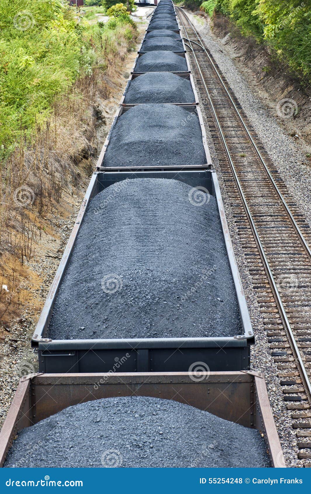 Coal Cars on a Freight Train Stock Photo - Image of generation, fuel ...