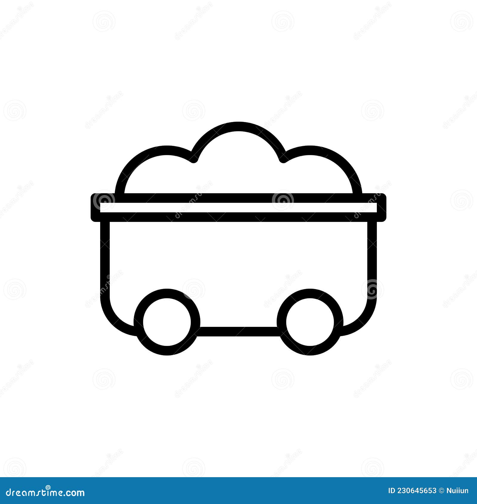 Coal Cart Icon Vector Illustration Stock Vector - Illustration of ...