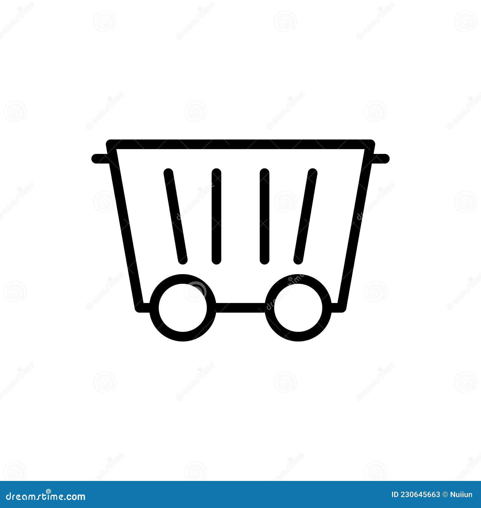 Coal Cart Icon Vector Illustration Stock Vector - Illustration of ...