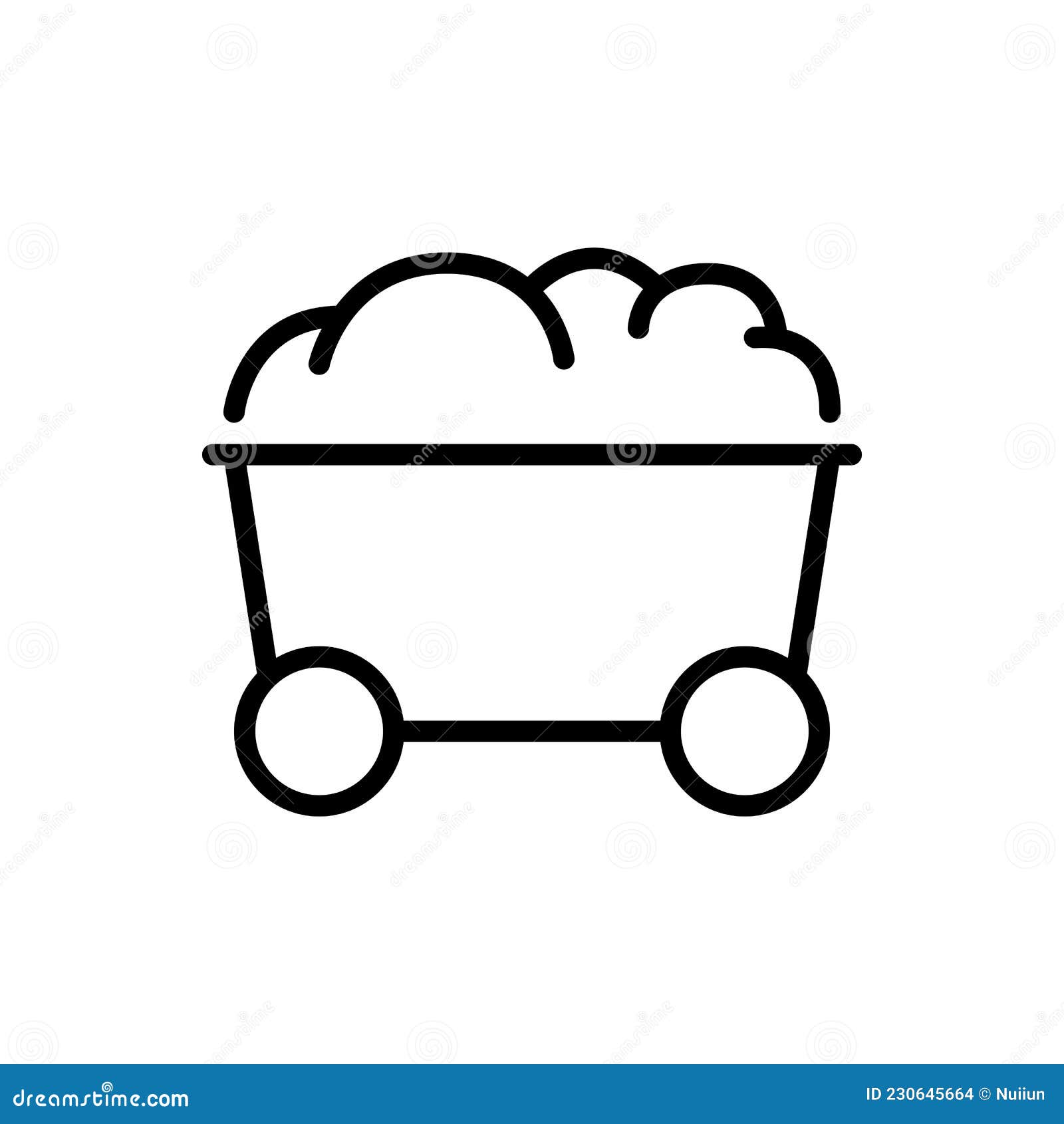 Coal Cart Icon Vector Illustration Stock Vector - Illustration of icon ...