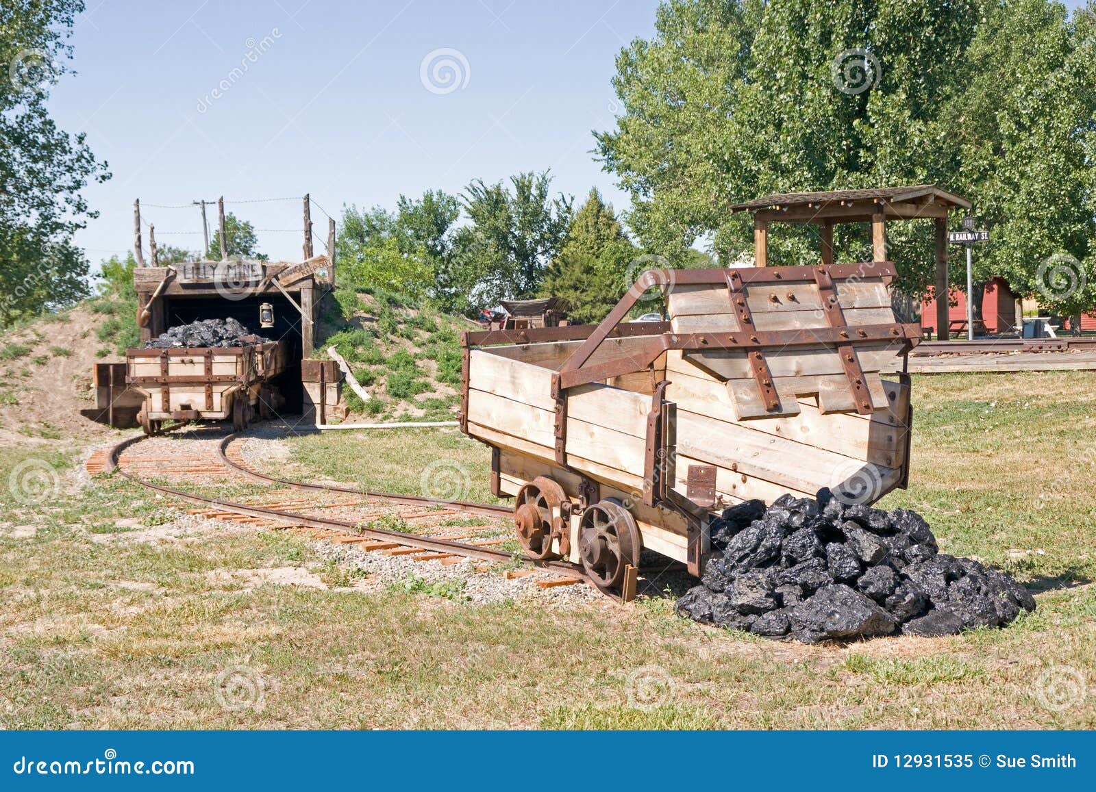 Coal Carts stock image. Image of coal, restored, vintage - 12931535