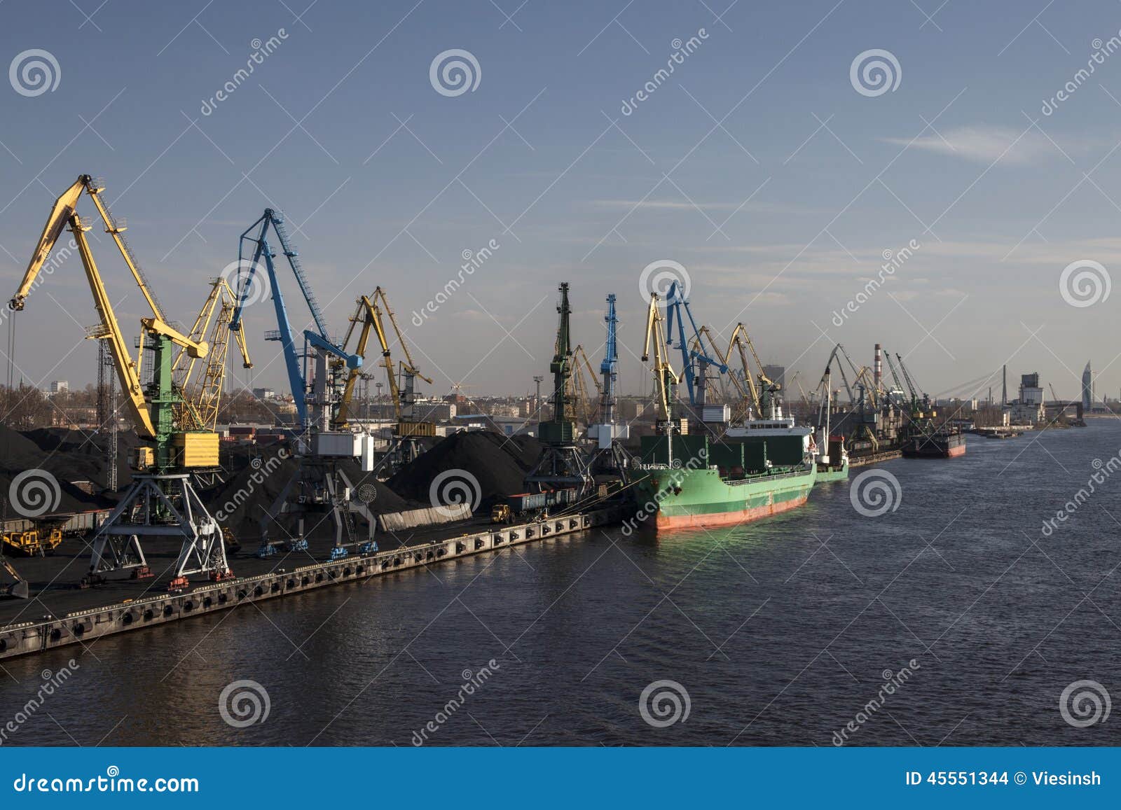 Coal charging terminal stock photo. Image of pollution - 45551344