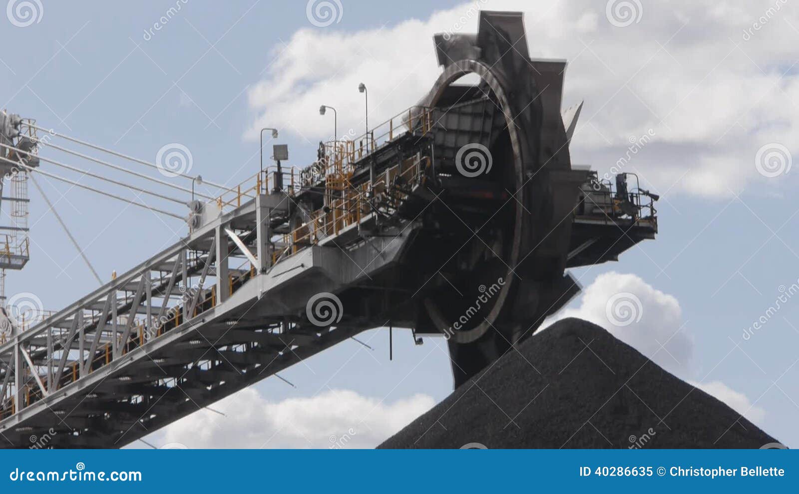 Coal Conveyor Belt/loader Closeup Stock Video - Video of coal, mineral ...
