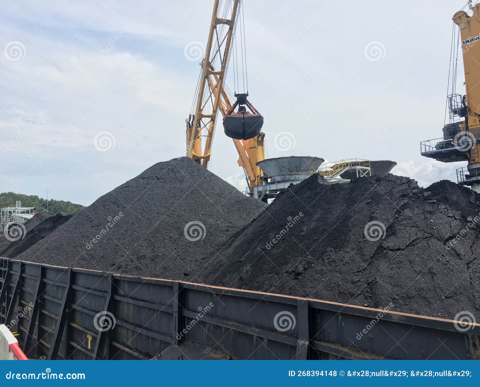 Coal stock photo. Image of terminal, dicard, coal, bulk - 268394148