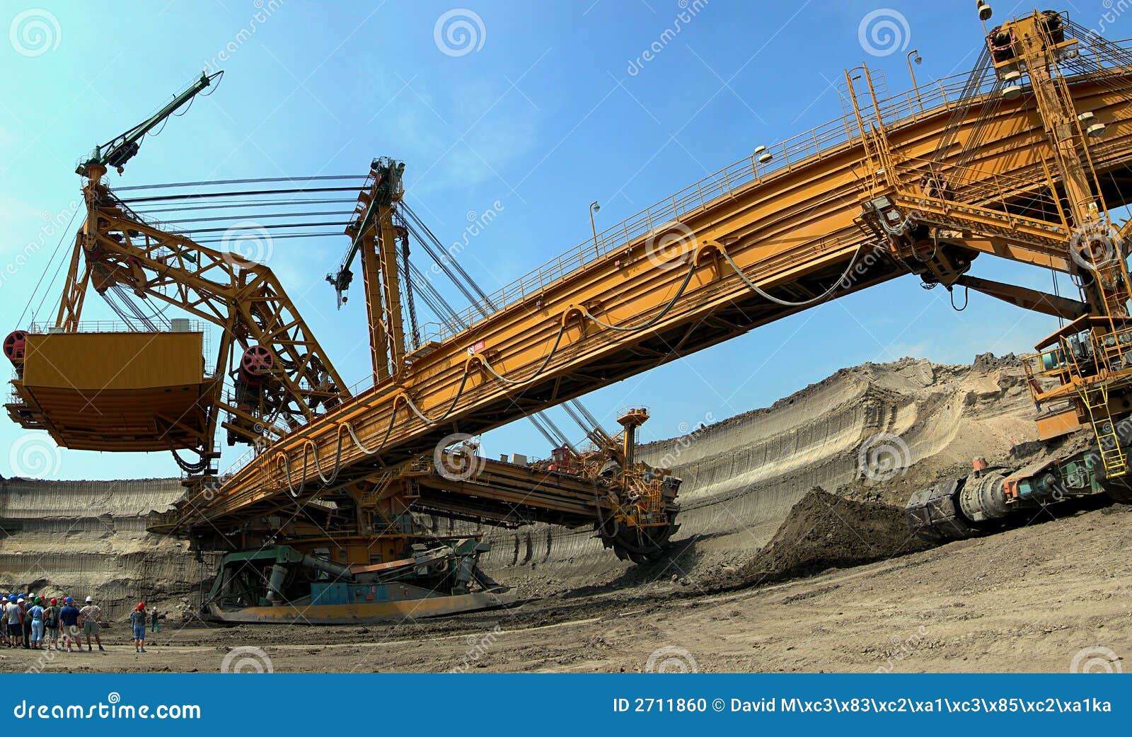 Coal digger in action stock photo. Image of earth, bucket - 2711860