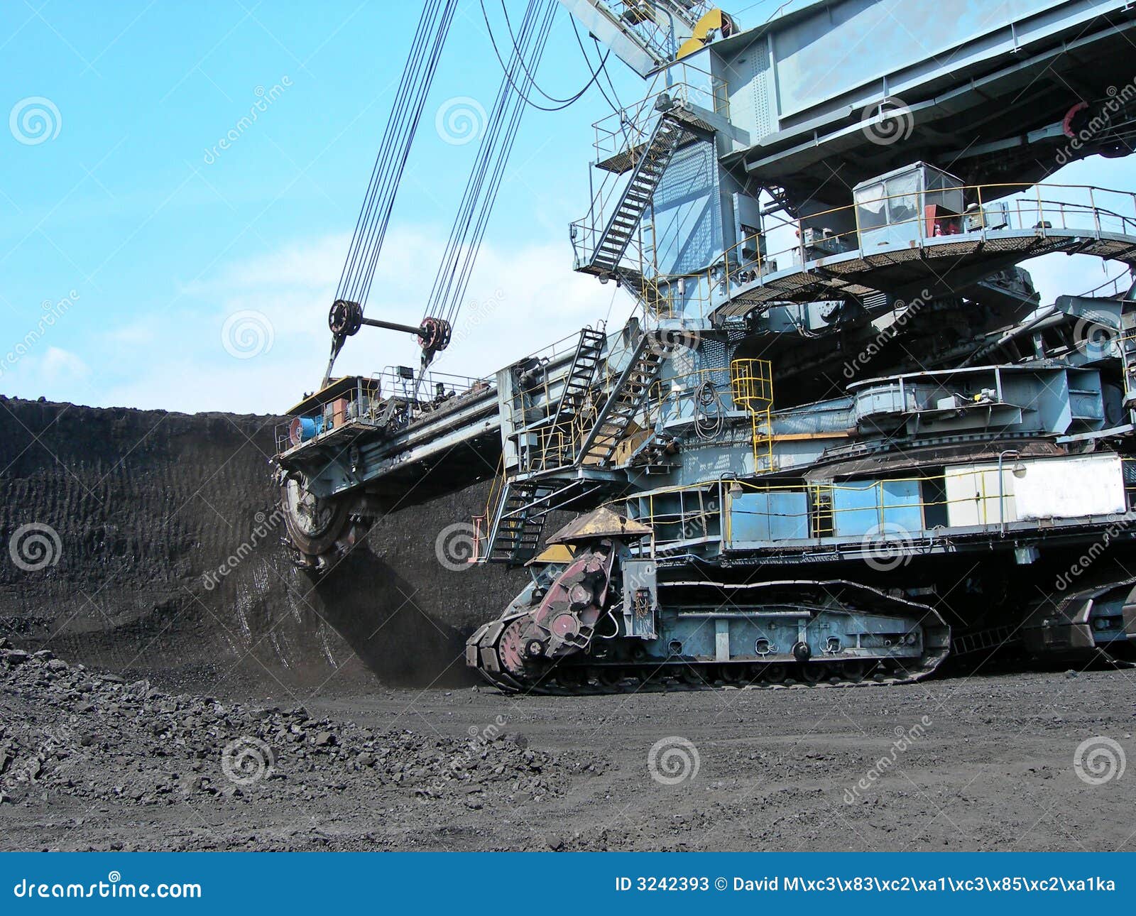 Coal digger in action stock image. Image of dozer, grader - 3242393