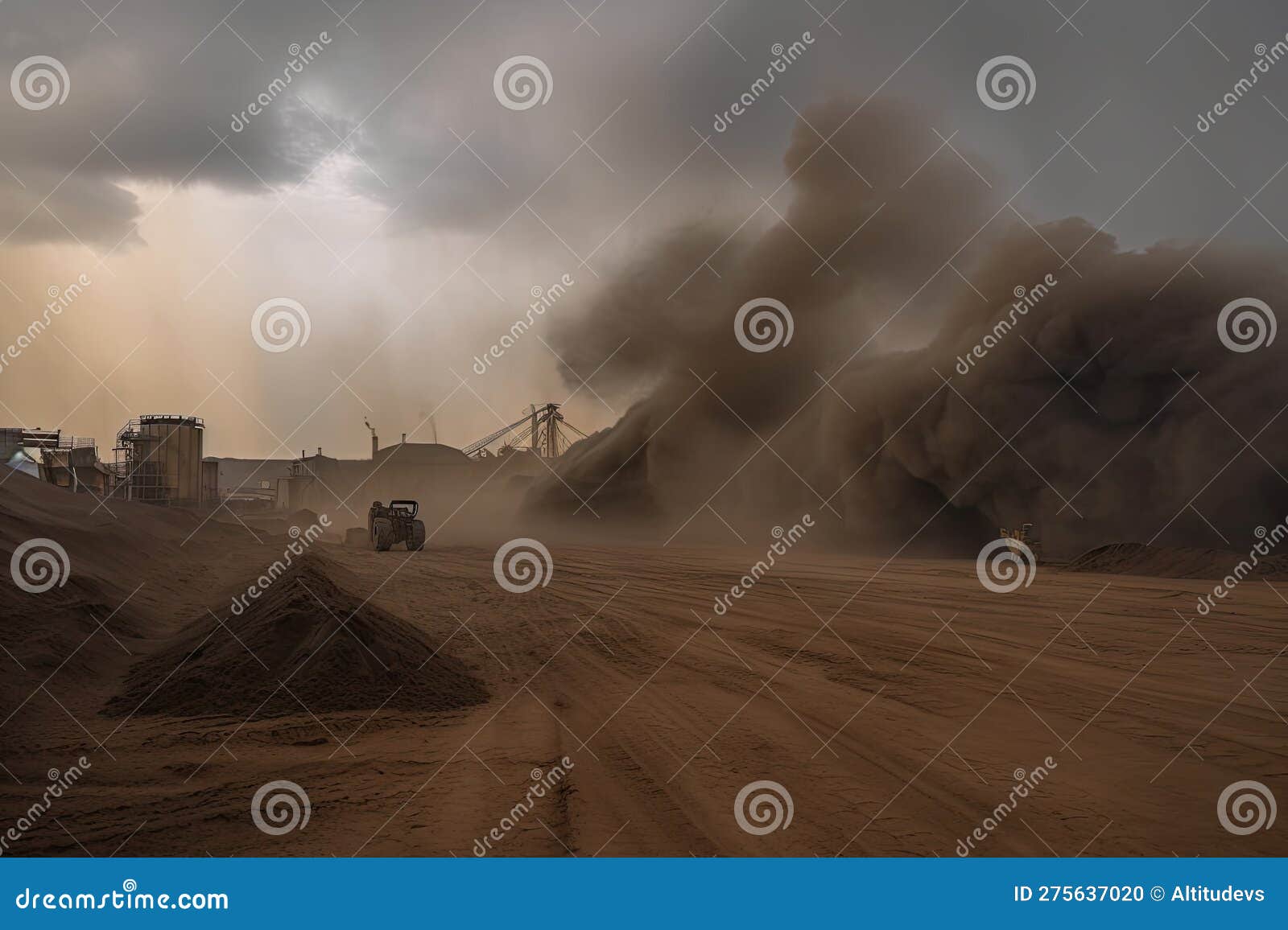 Coal Dust Storm, with the Sky Darkened by Clouds of Coal Dust and ...