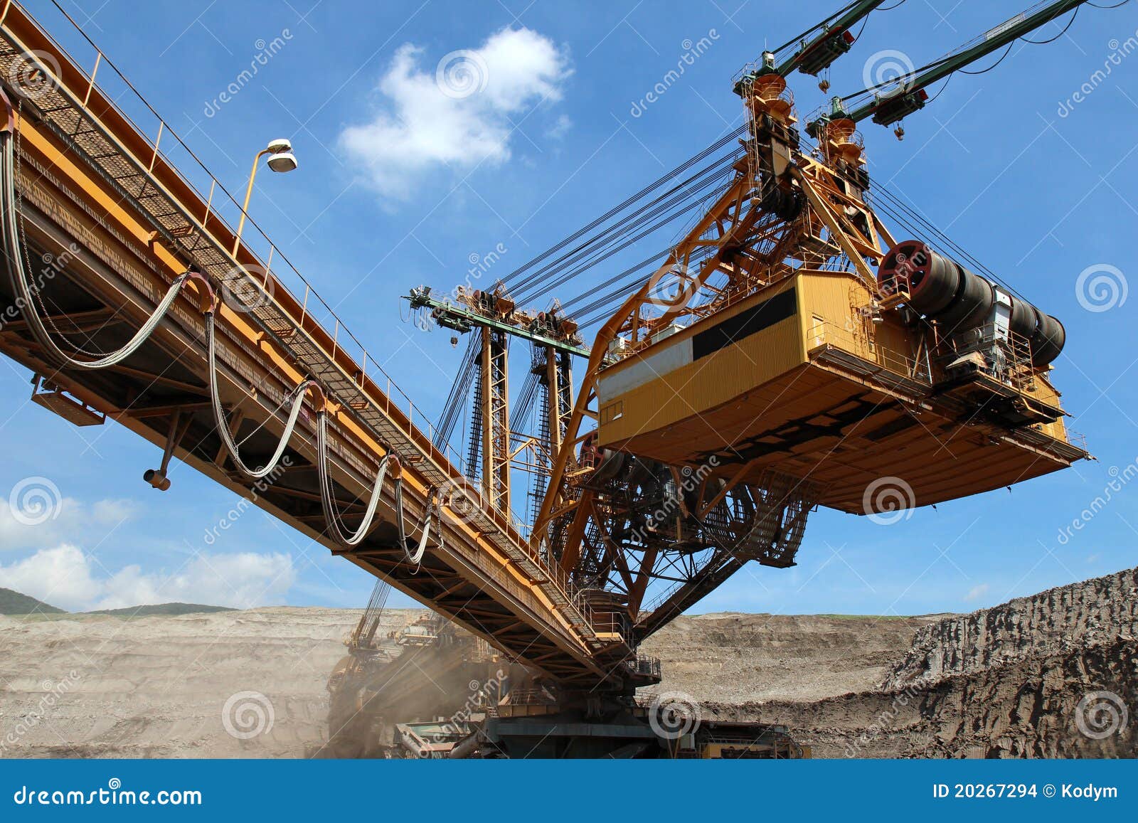 Coal Excavator Machine in Brown Coal Mine Stock Photo - Image of nature ...
