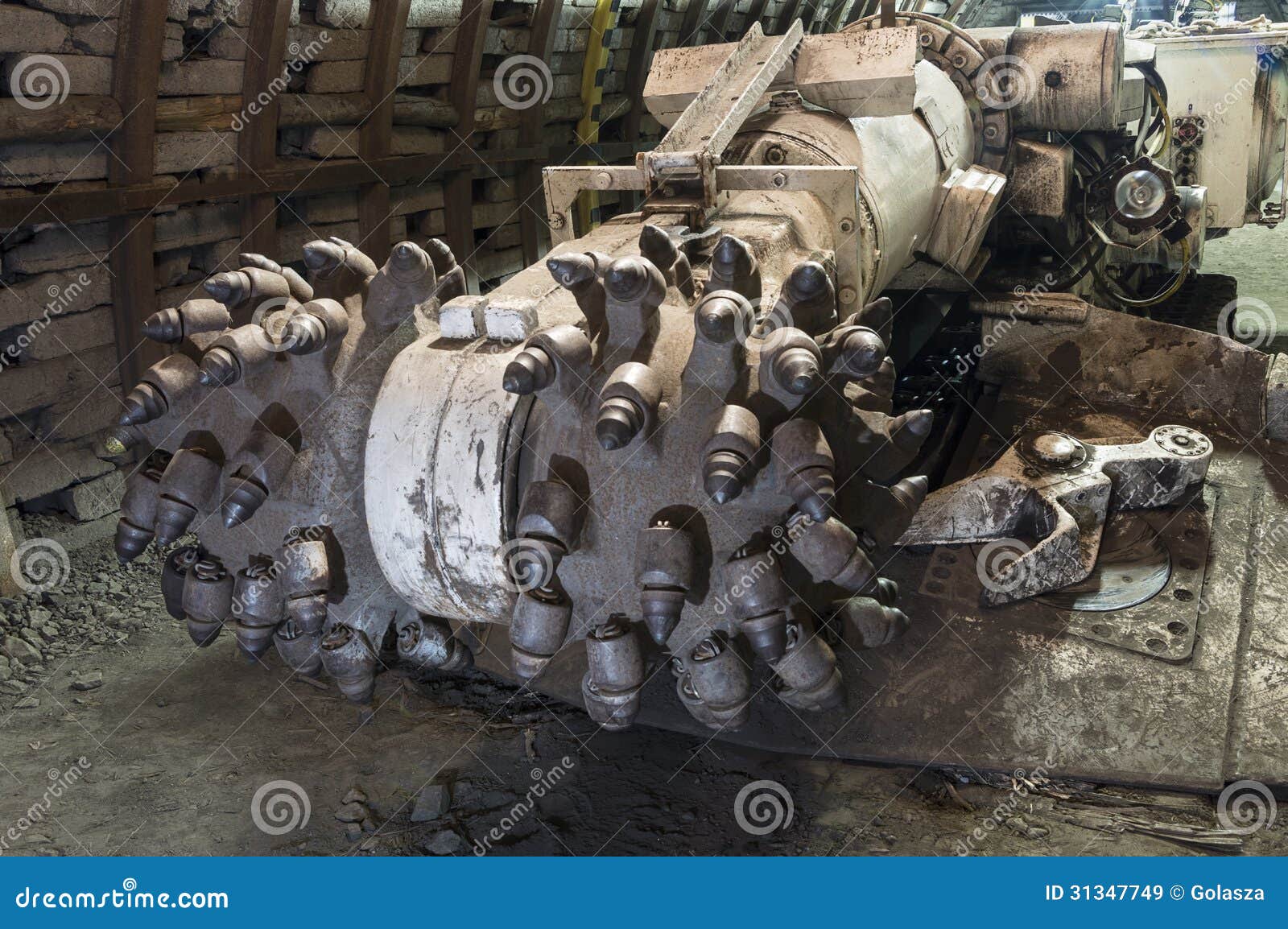 Coal Extraction: Coal Mine Combine Stock Image - Image of conveyor ...