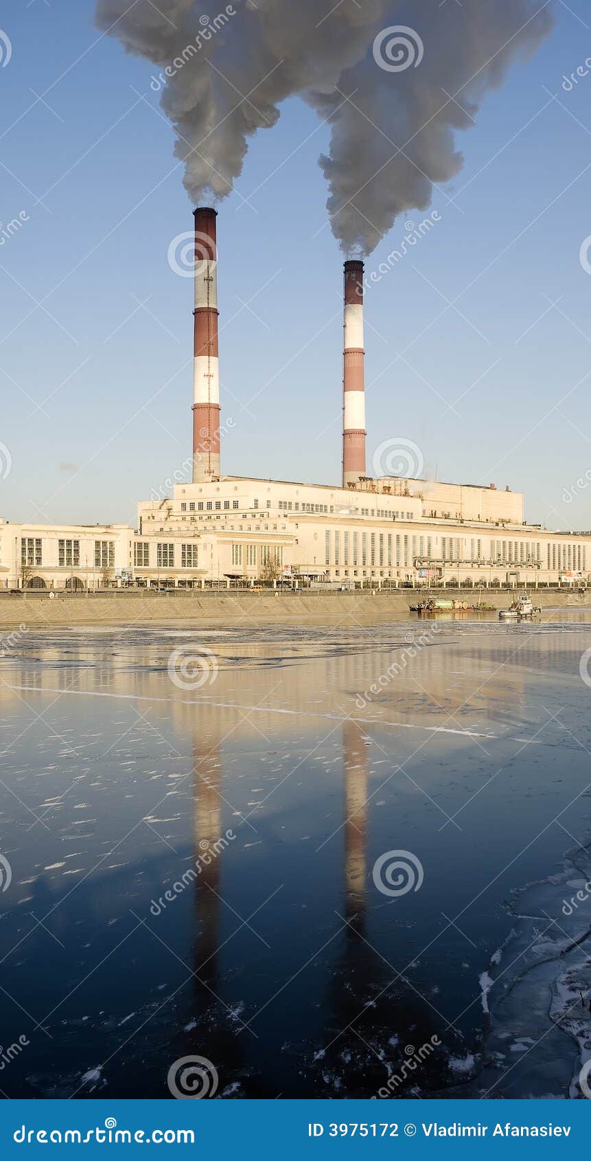 Coal factory in town stock photo. Image of pollution, smog - 3975172