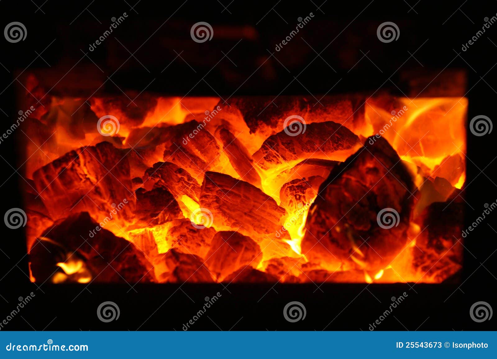 Coal fire stock image. Image of embers, orange, glowing - 25543673