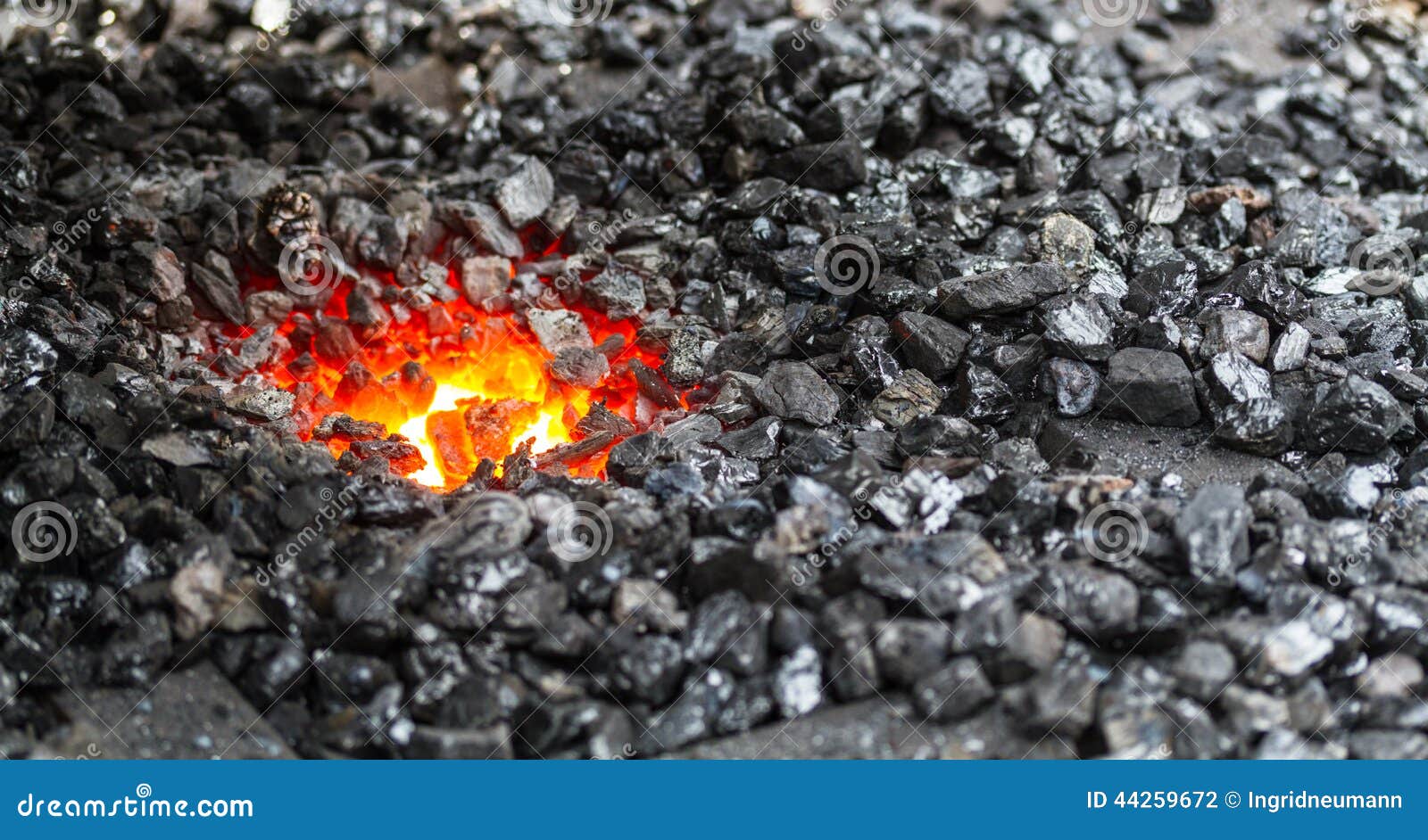 Coal and Fire of a Blacksmith S Smithy Stock Photo - Image of fire ...
