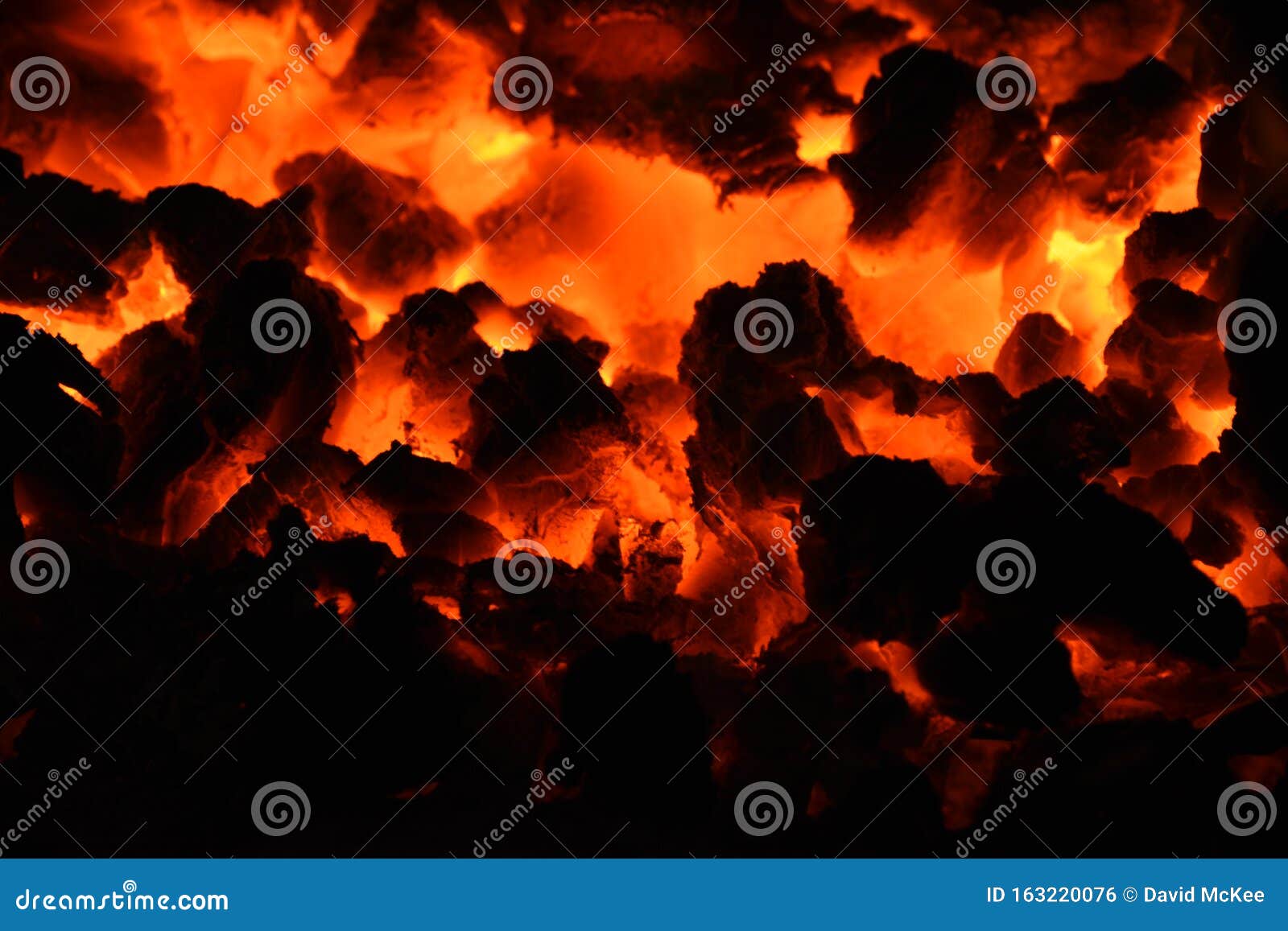 Coal fire embers stock photo. Image of warm, winter - 163220076