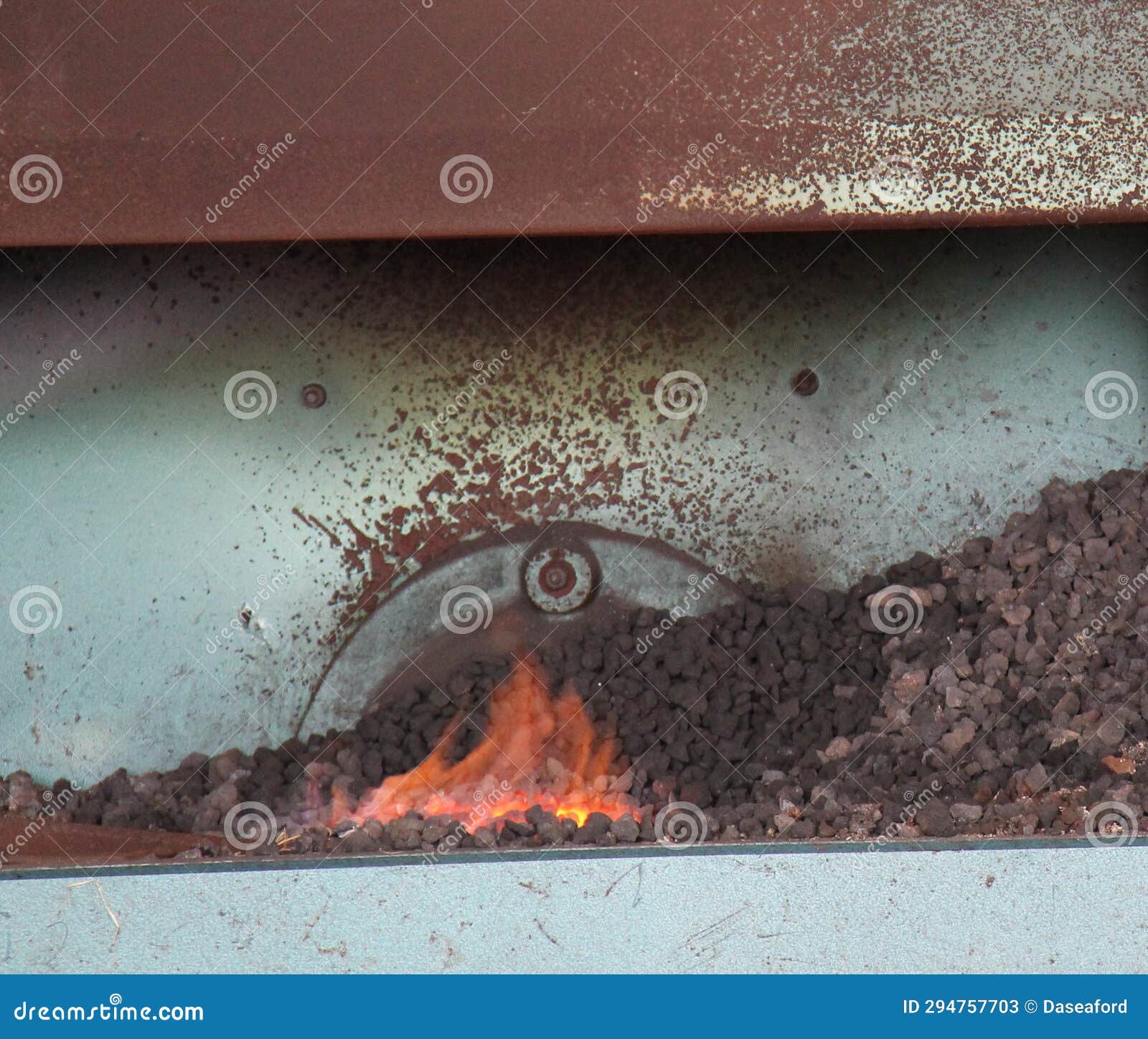Coal Fired Blacksmith Forge. Stock Image - Image of wood, leaf: 294757703