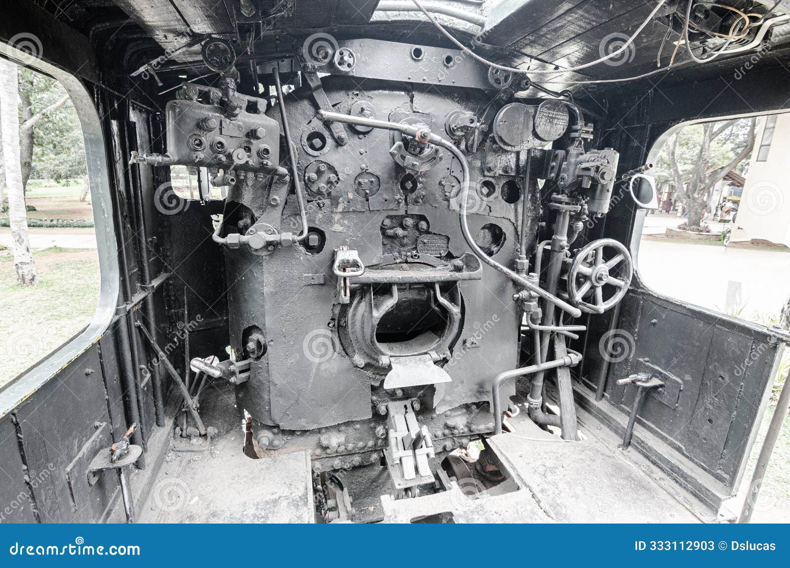 Coal Fired Boiler of an Old Steam Locomotive Engine Stock Image - Image ...