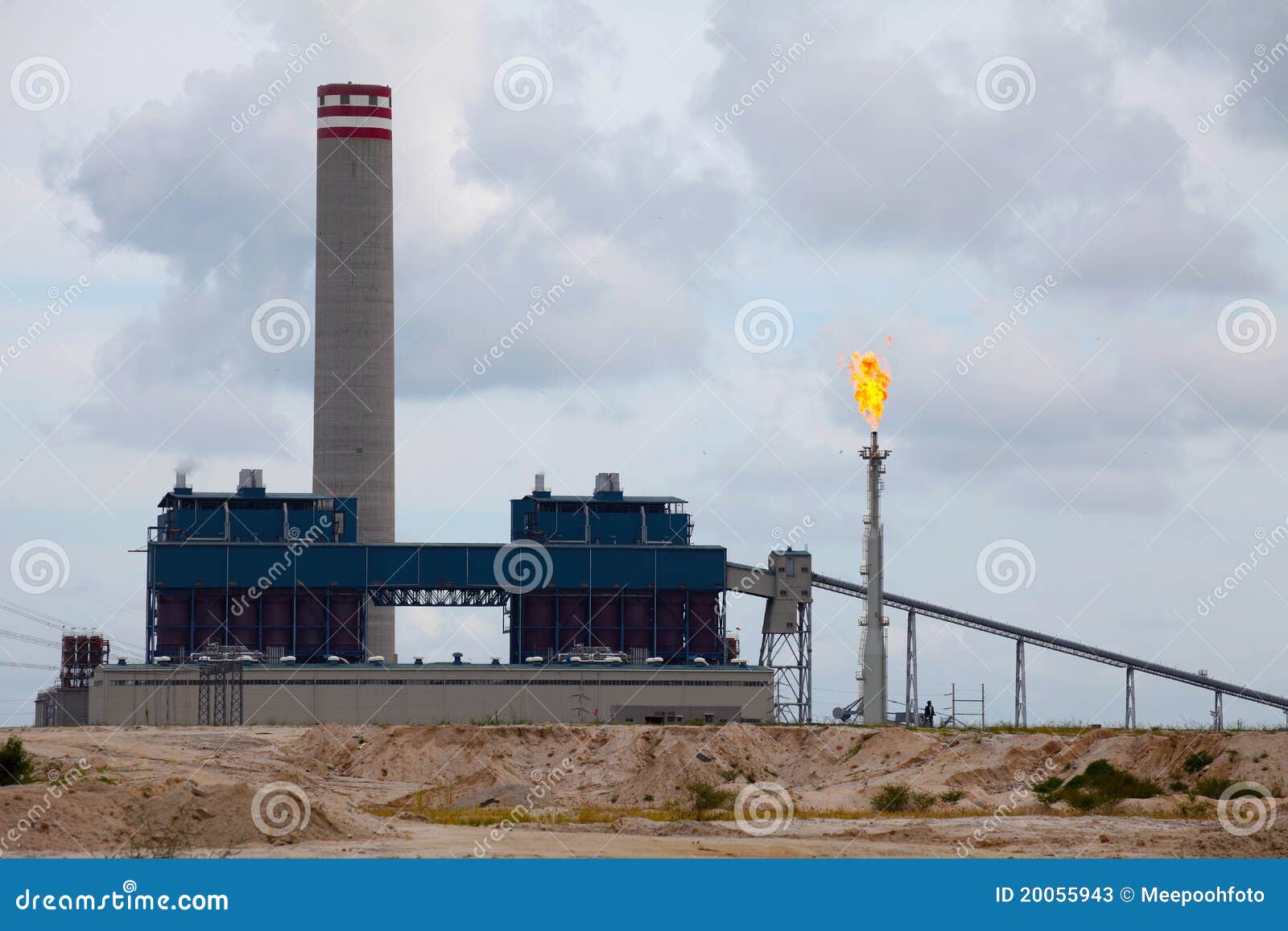 Coal Fired Electric Power Plant Stock Image - Image of high, stacks ...