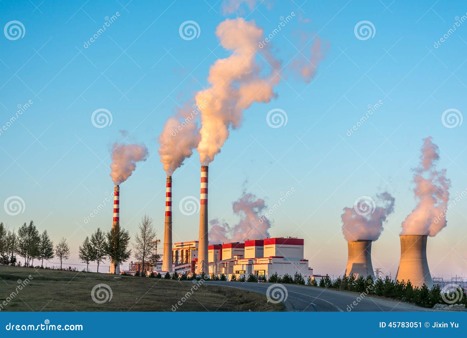 Coal-Fired Power Plant stock image. Image of smoke, powerplant - 45783051
