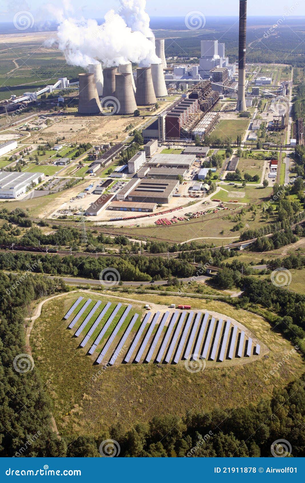 Coal-fired power station stock photo. Image of house - 21911878