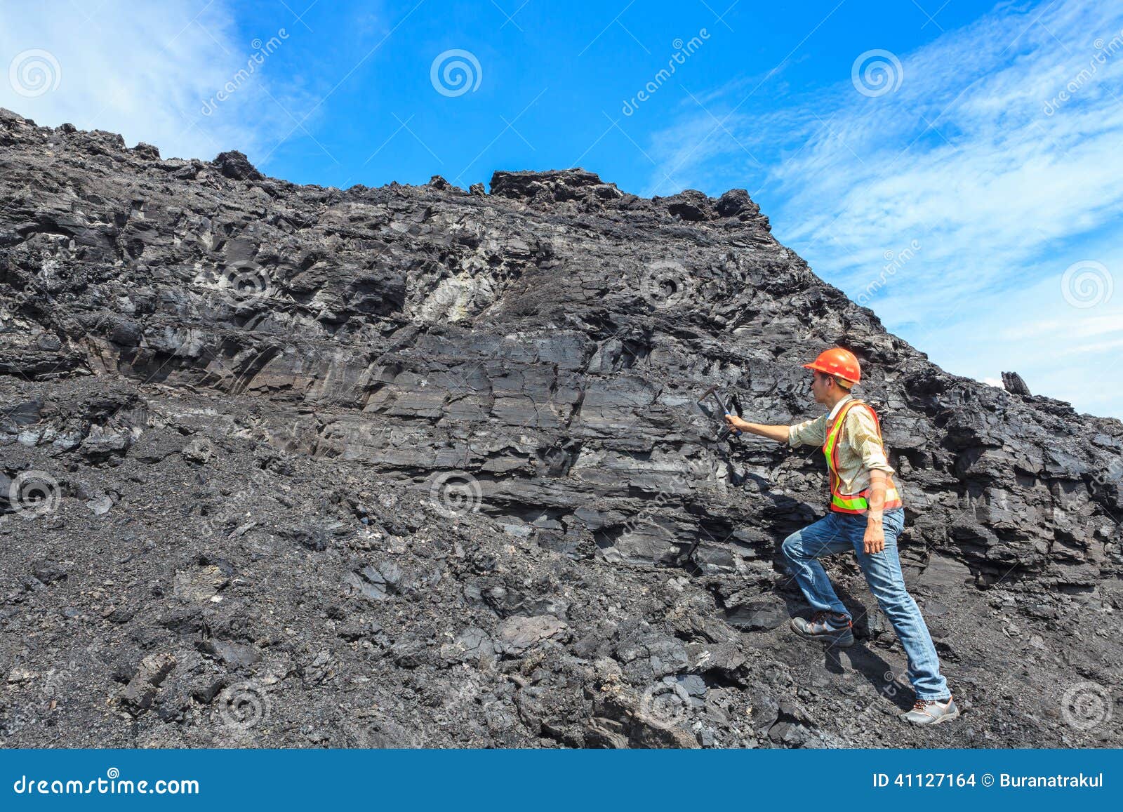 Coal geologist stock photo. Image of hammer, energy, history - 41127164