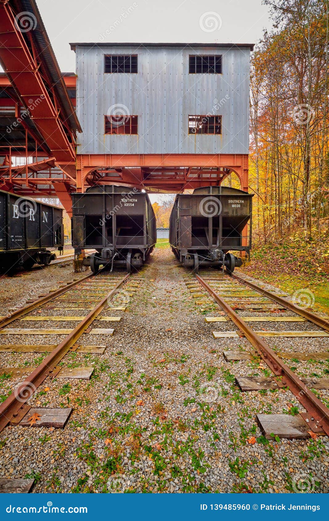 Coal Hopper Cars at Blue Heron Mining Community, KY Stock Photo - Image ...