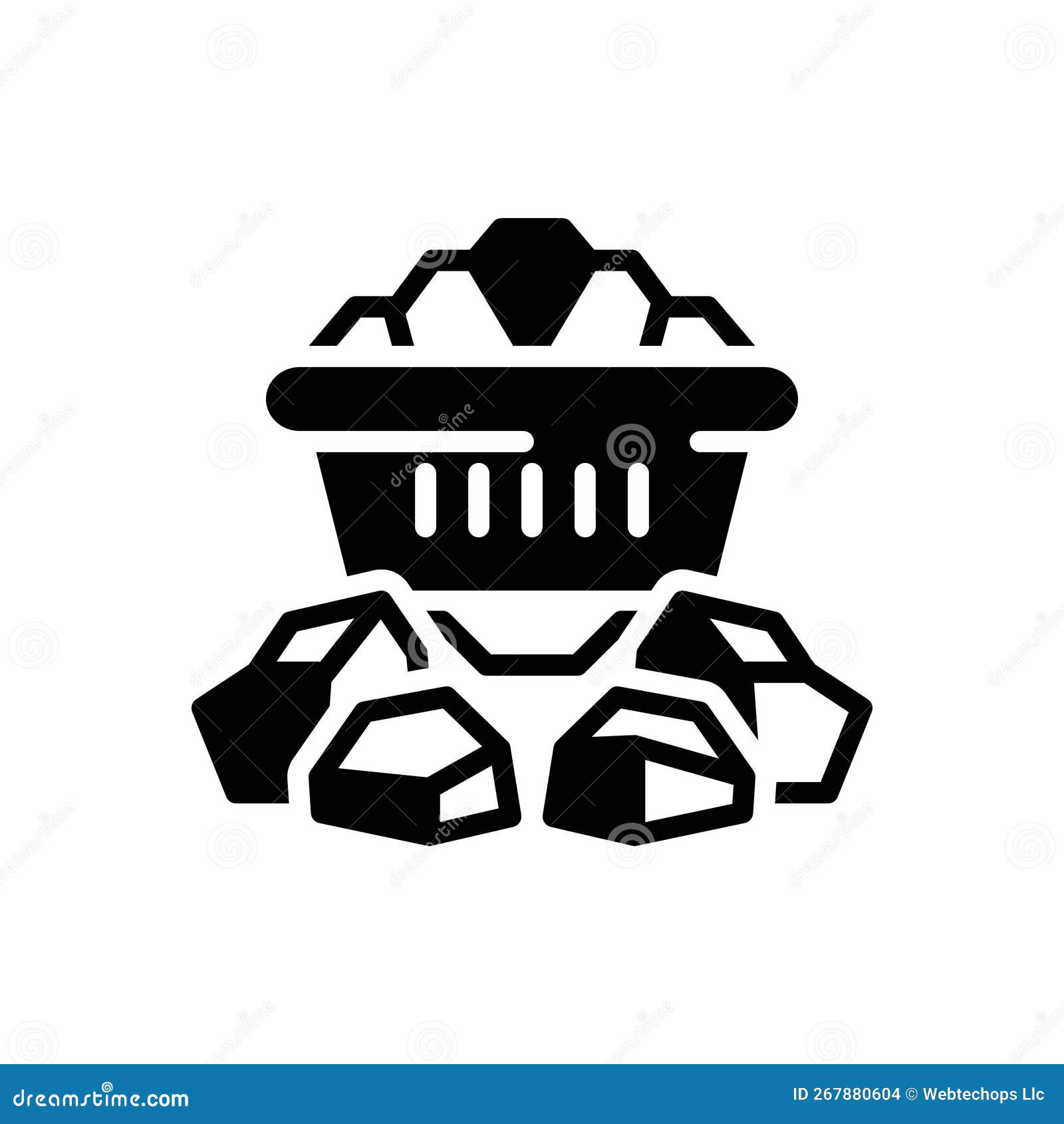 Coal Burning Sequence Set, Hot Pile Of Charcoal Rocks And Flaming Lumps ...