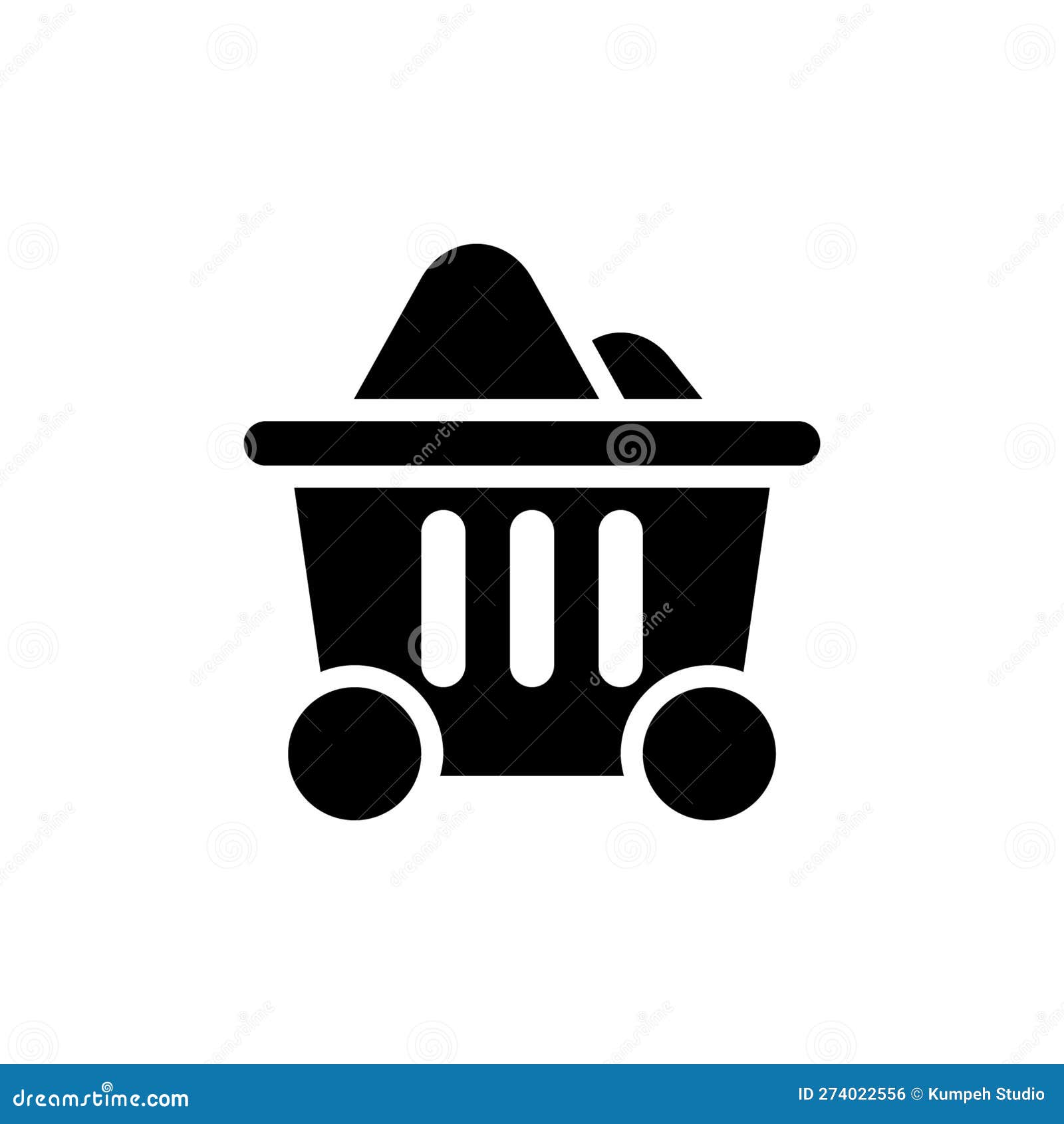 Coal Icon Logo Vector Symbol. Mine Icon Stock Vector - Illustration of ...