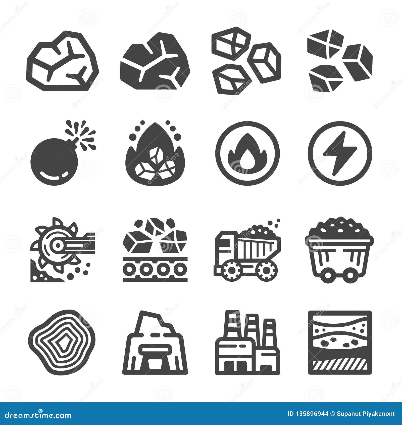 Coal Icon. Clipart Image Cartoon Vector | CartoonDealer.com #209279891