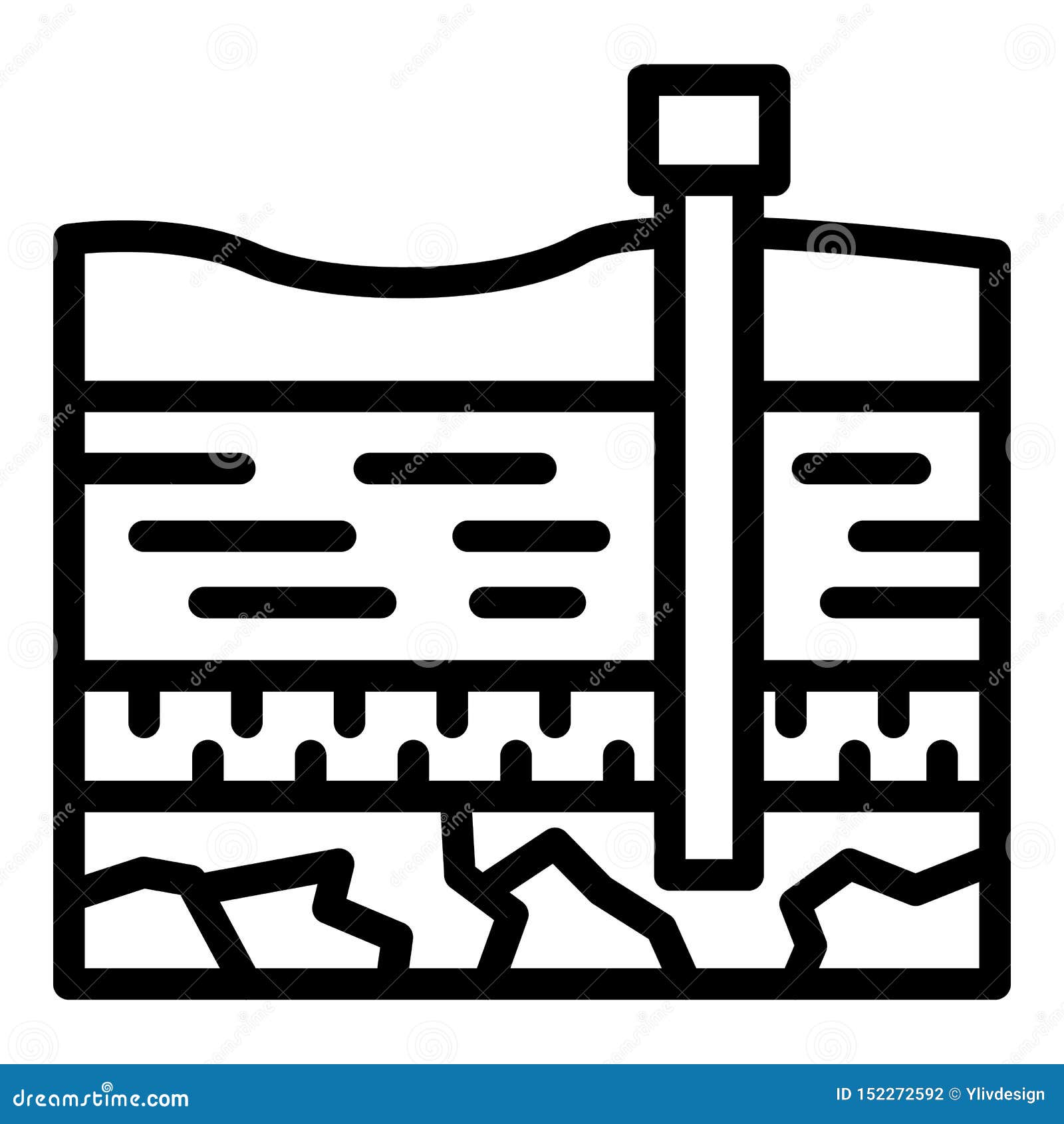 Coal Industry Icon, Outline Style Stock Vector - Illustration of cutter ...
