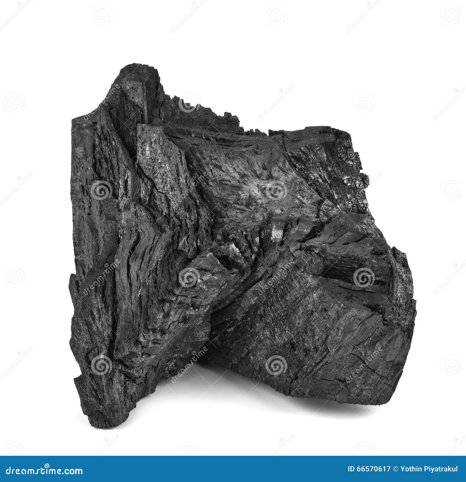 Coal Isolated on White Background. Stock Image - Image of extraction ...