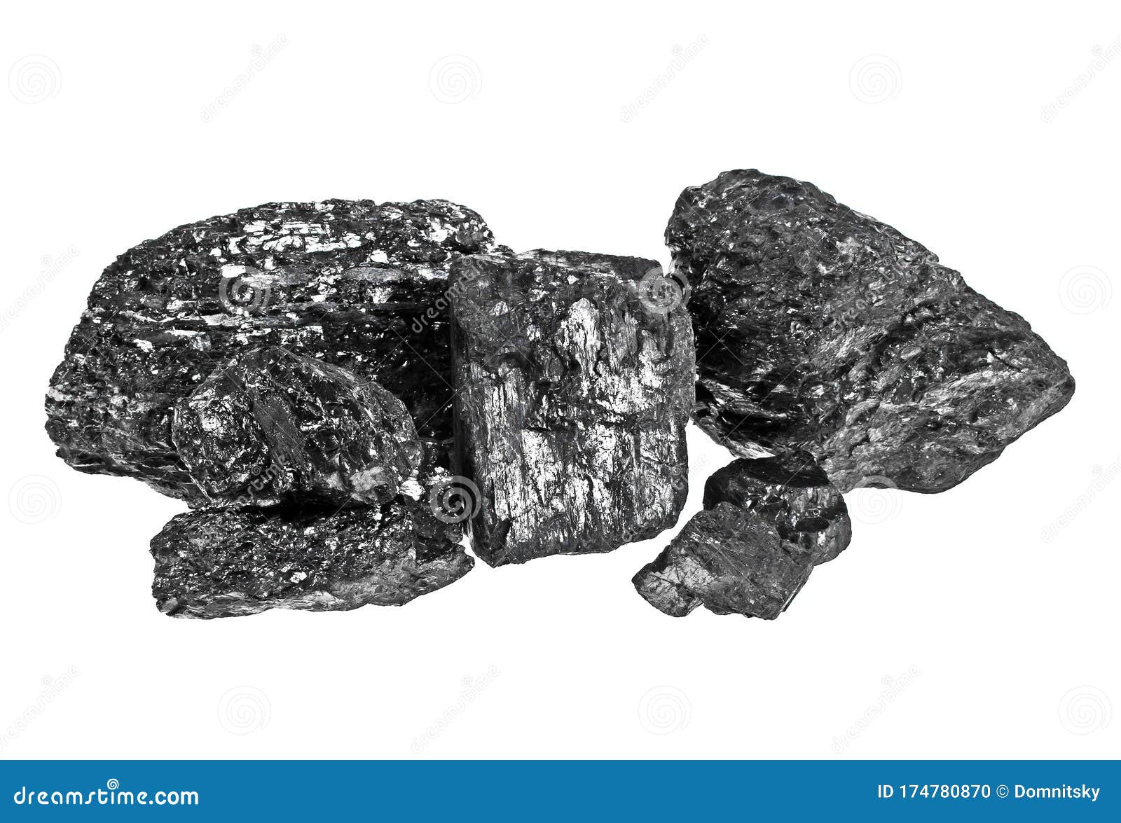 Coal Isolated on White Background Stock Photo - Image of heap, clean ...