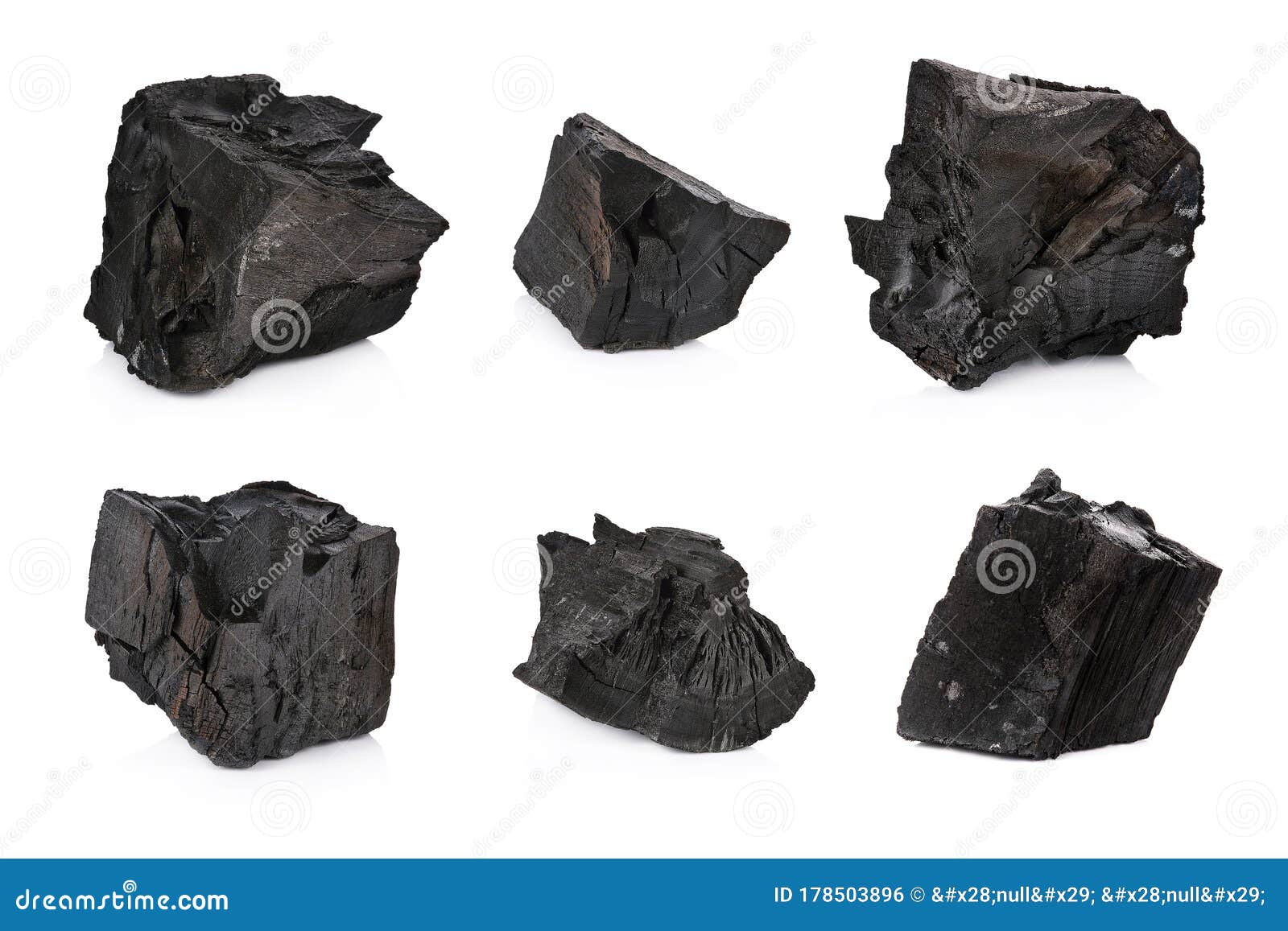 Coal on Isolated White Background. Stock Photo - Image of burning ...