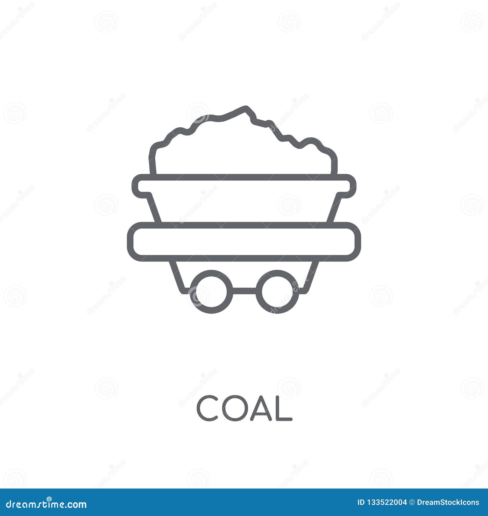Coal Linear Icon. Modern Outline Coal Logo Concept on White Back Stock ...