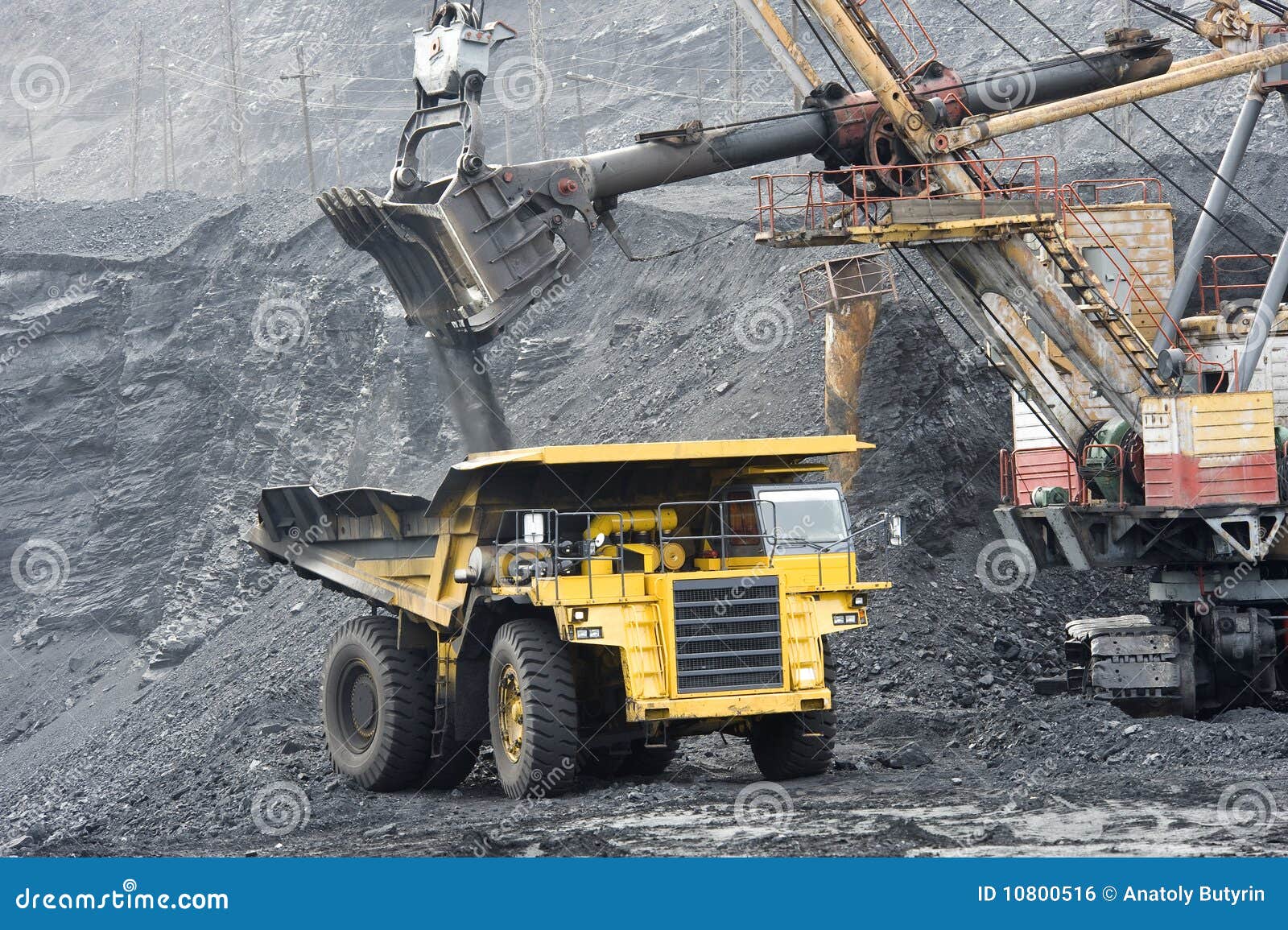 Coal loading stock photo. Image of kazakhstan, cast, minerals - 10800516