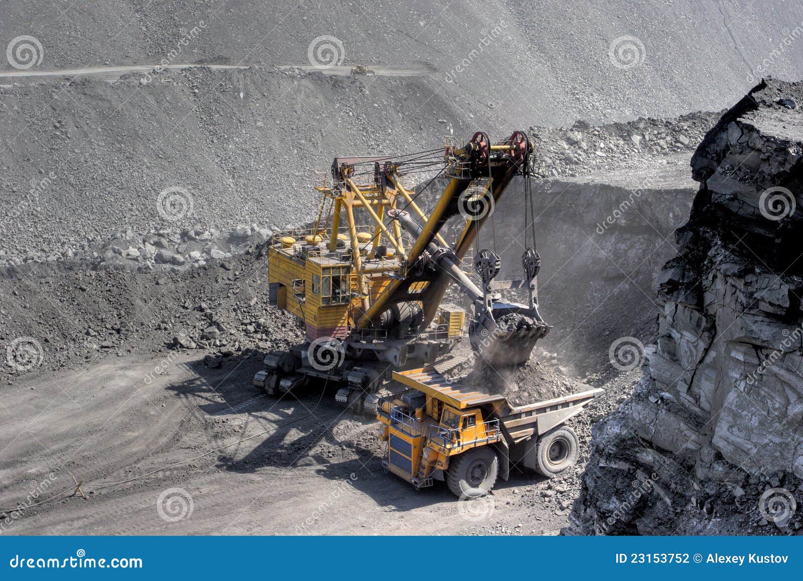 Coal loading. stock photo. Image of digger, loading, environmental ...