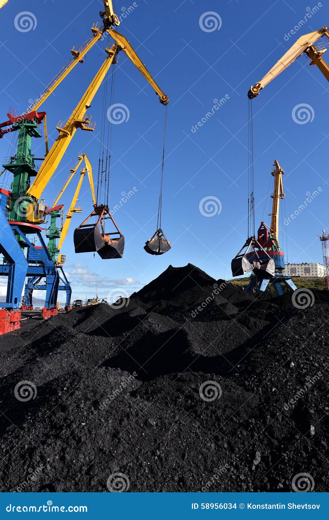 Coal loading stock photo. Image of coal, transport, cargo - 58956034
