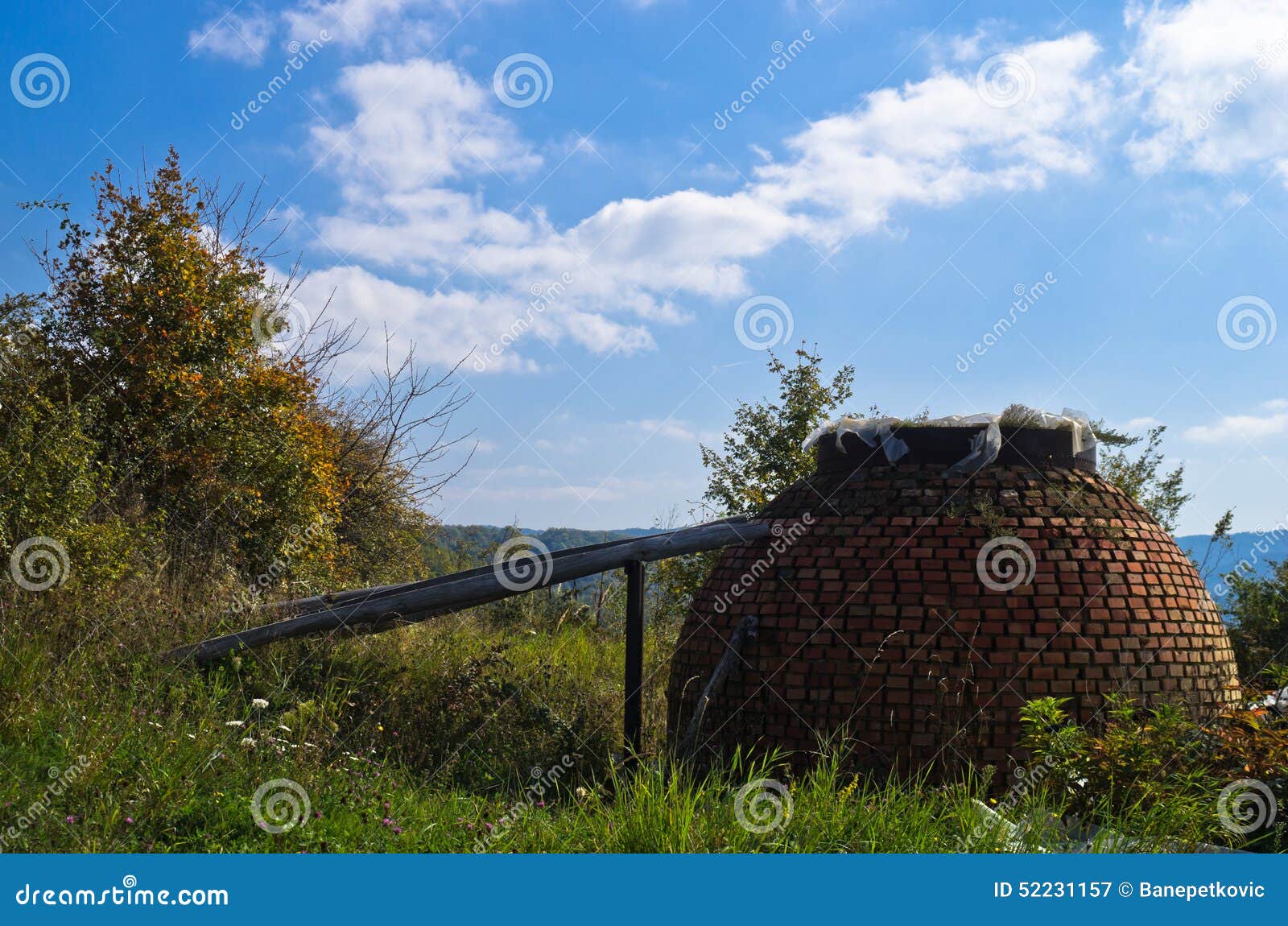 Coal Making Process on a Sunny Autumn Day Stock Image - Image of ...