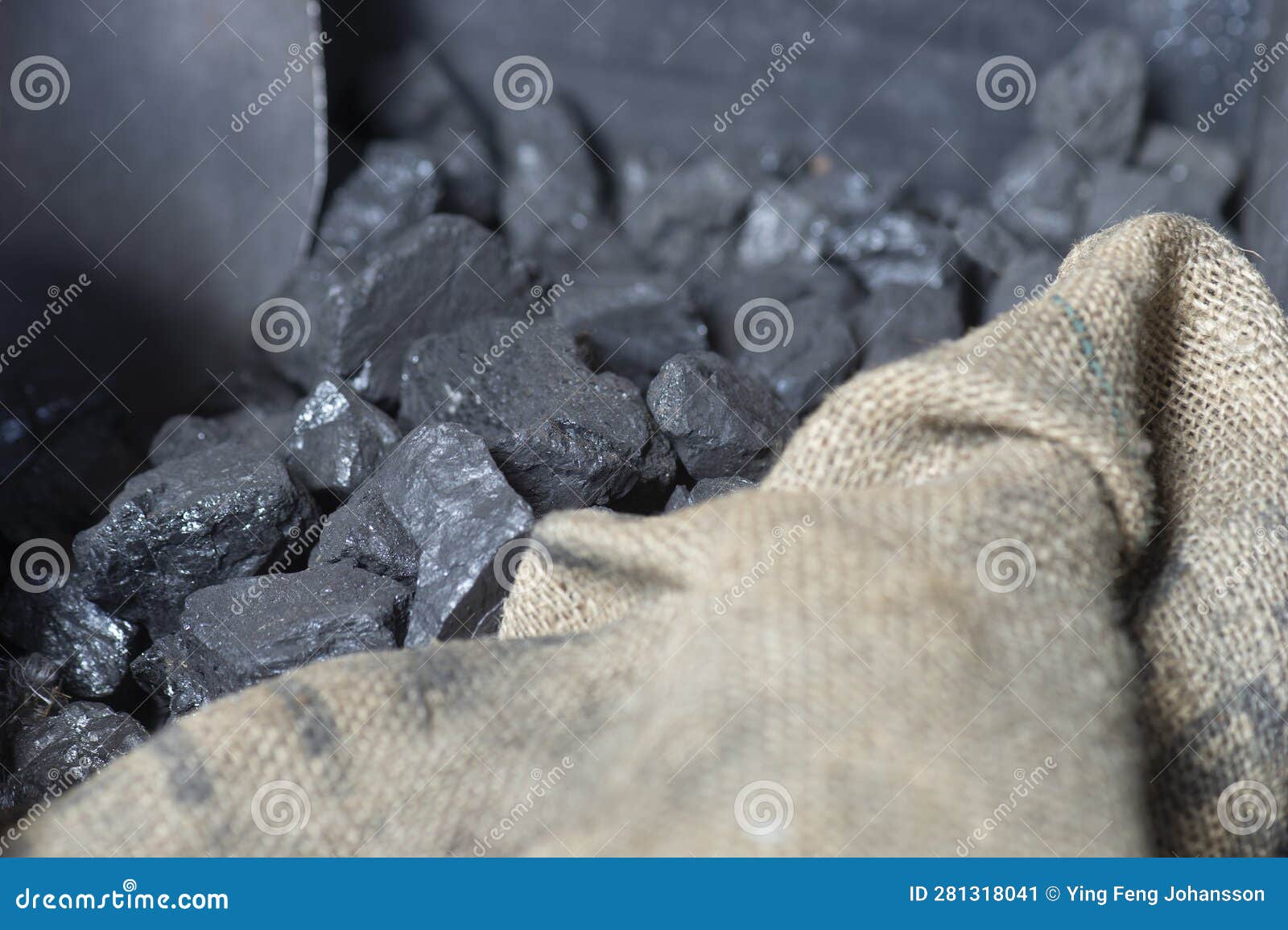 Coal in metal container stock image. Image of dirty - 281318041