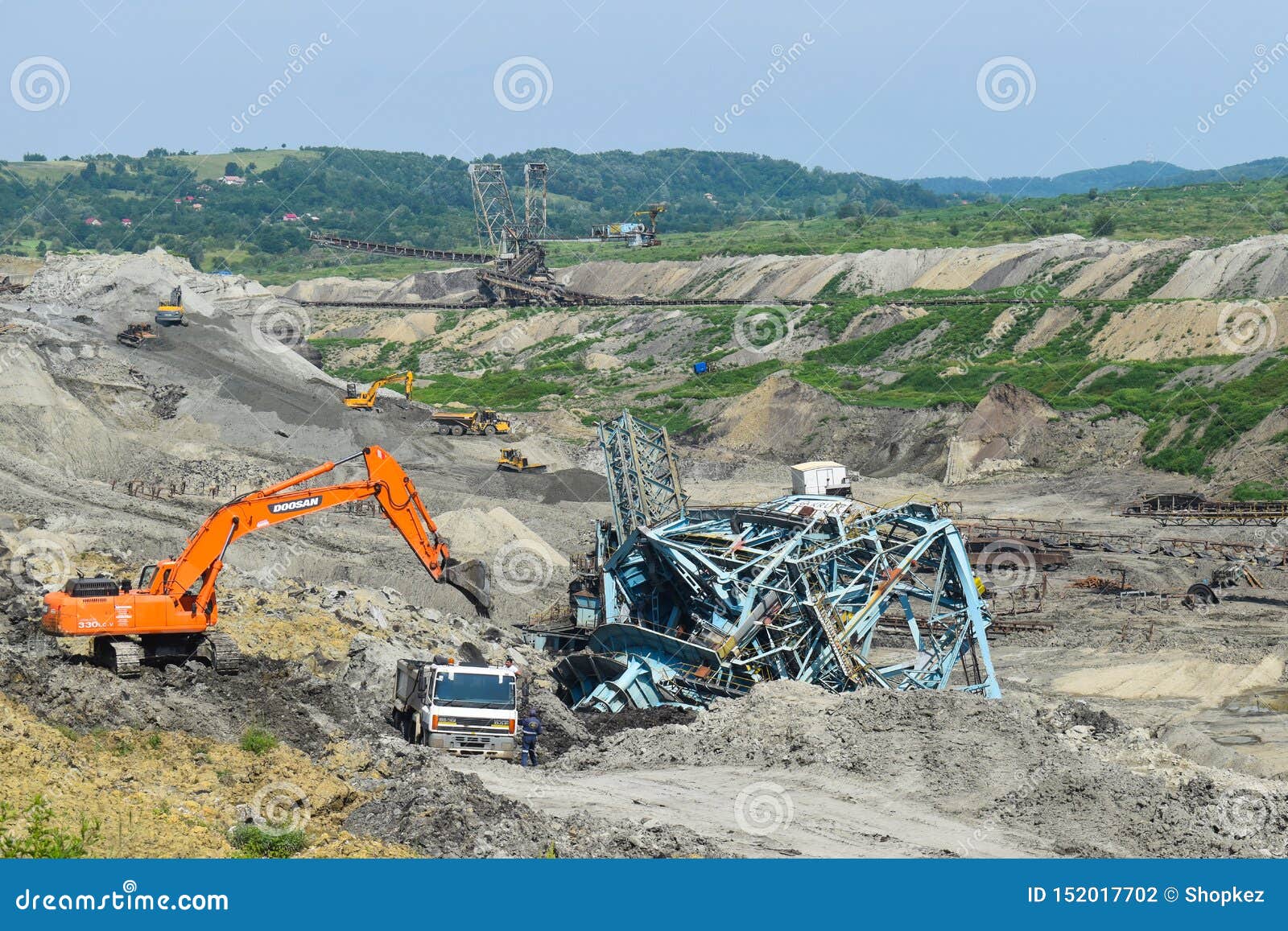Coal Mine Accident with a Heavy Extraction Machine Inside the Coal ...