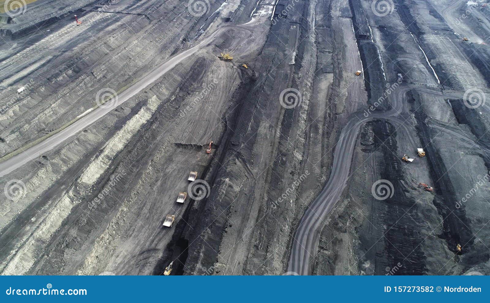 Coal mine, aerial view. stock footage. Video of open - 157273582