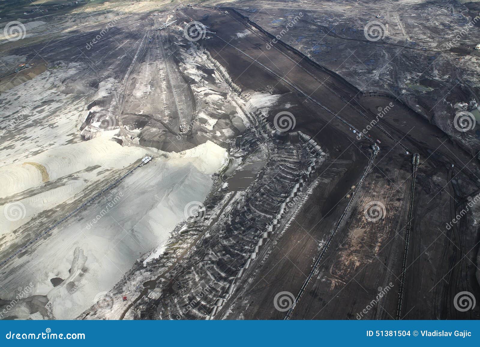Coal mine, aerial view stock photo. Image of ground, carbon - 51381504