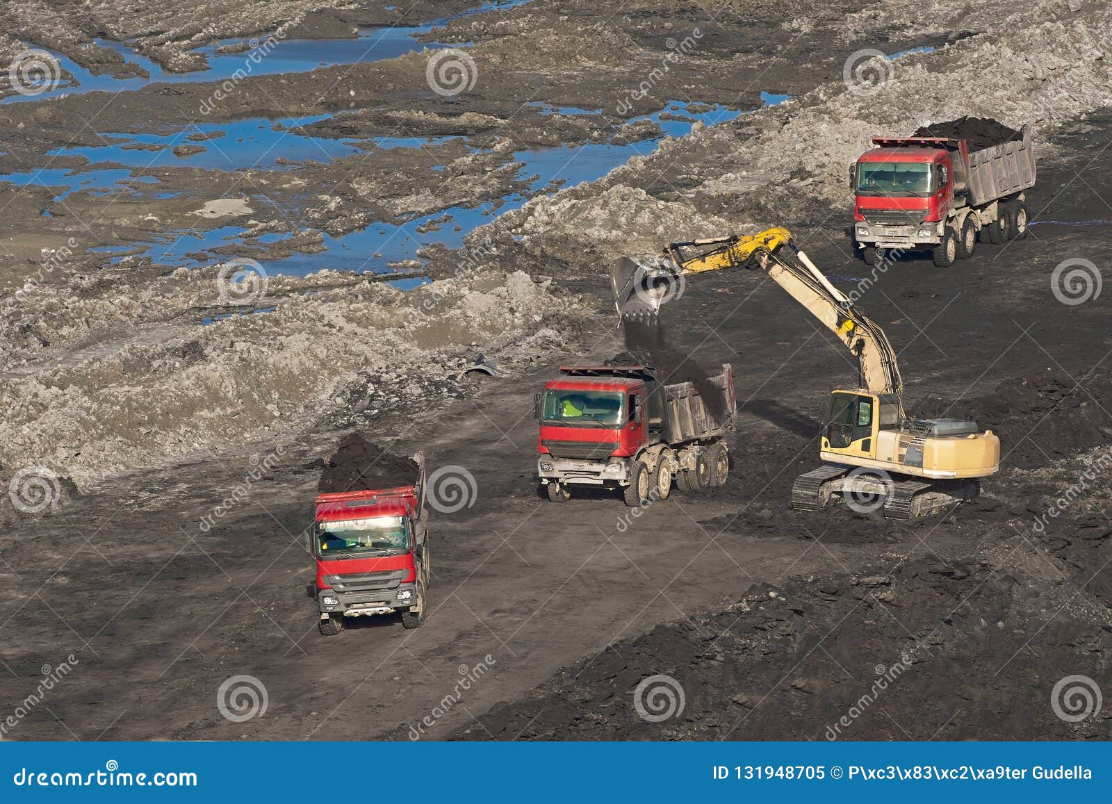 Coal Mine Area stock image. Image of equipment, open - 131948705