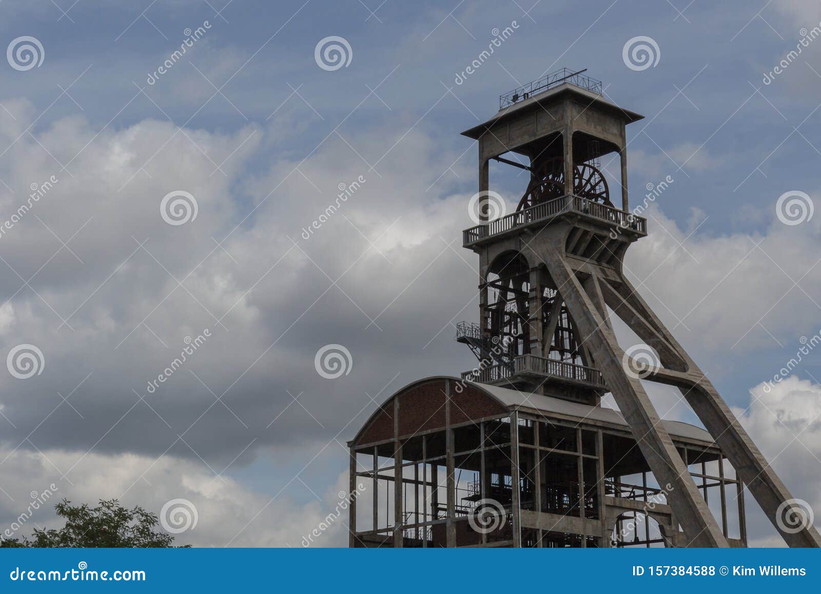 For Coal Mine Elevators Under a Dramatic Sky Near Maasmechelen Village ...