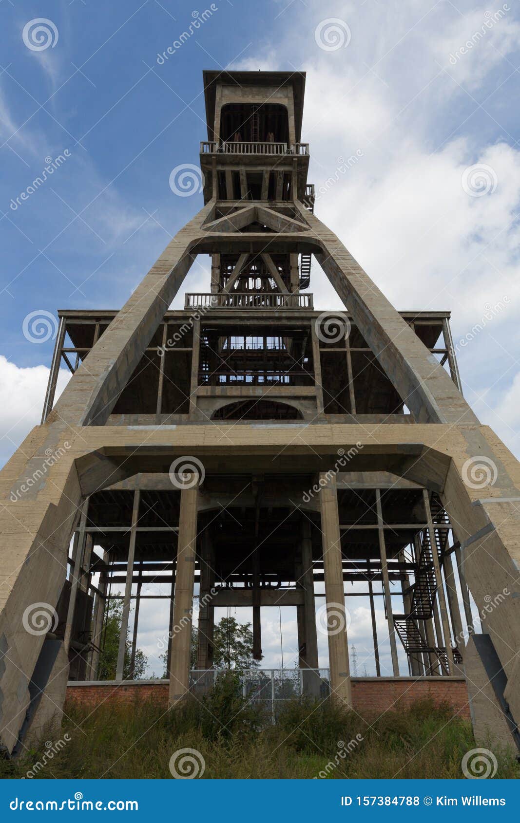 For Coal Mine Elevators Under a Dramatic Sky Near Maasmechelen Village ...