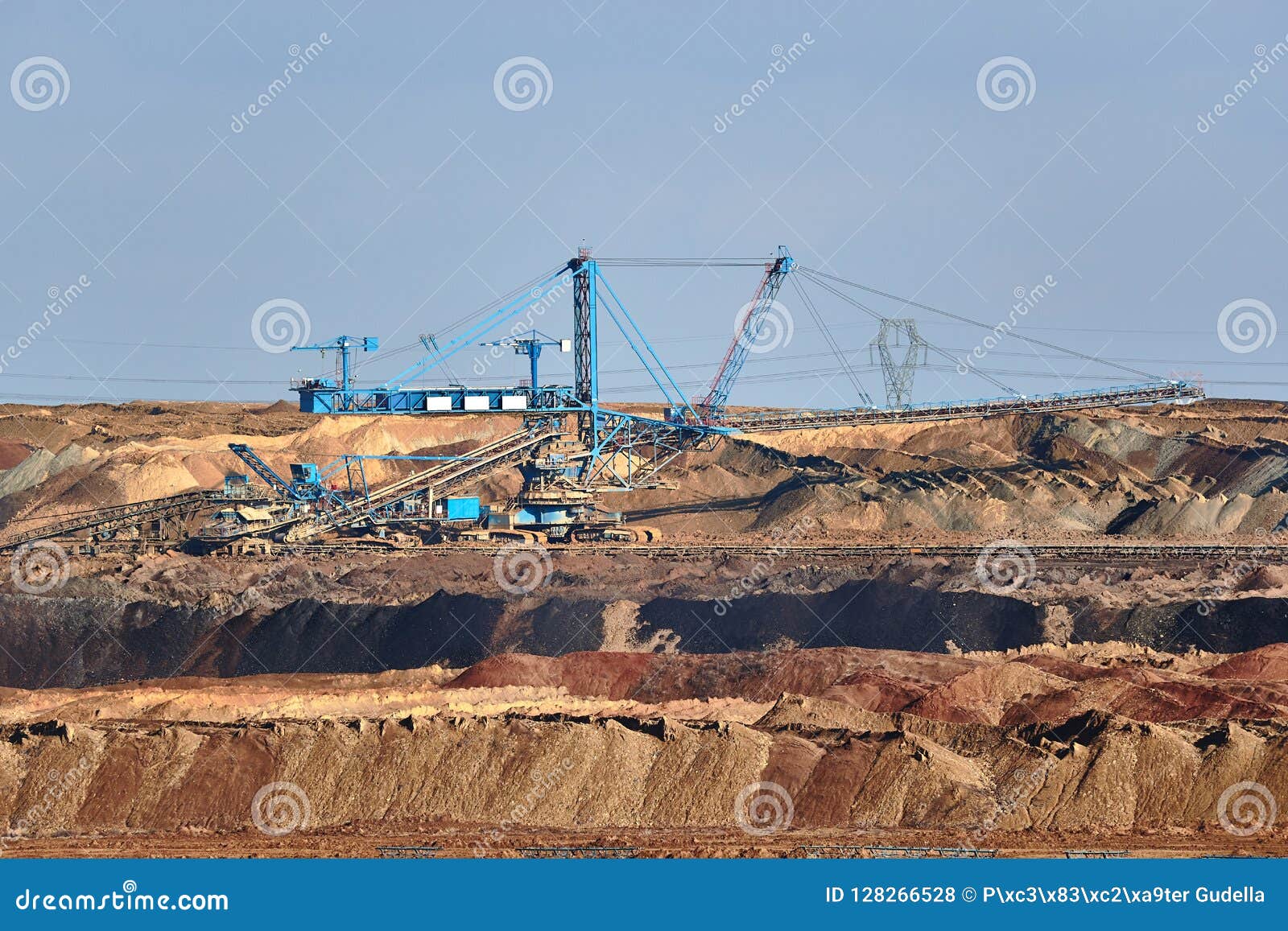 Coal Mine Excavation stock photo. Image of digging, excavate - 128266528