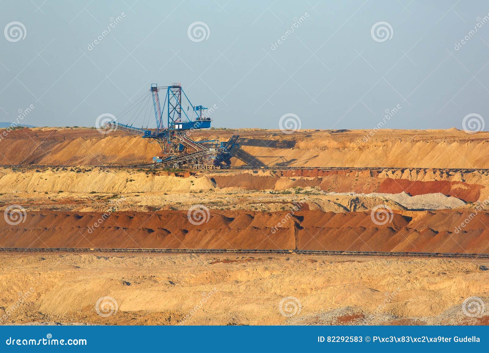 Coal Mine Excavation stock image. Image of layer, landscape - 82292583