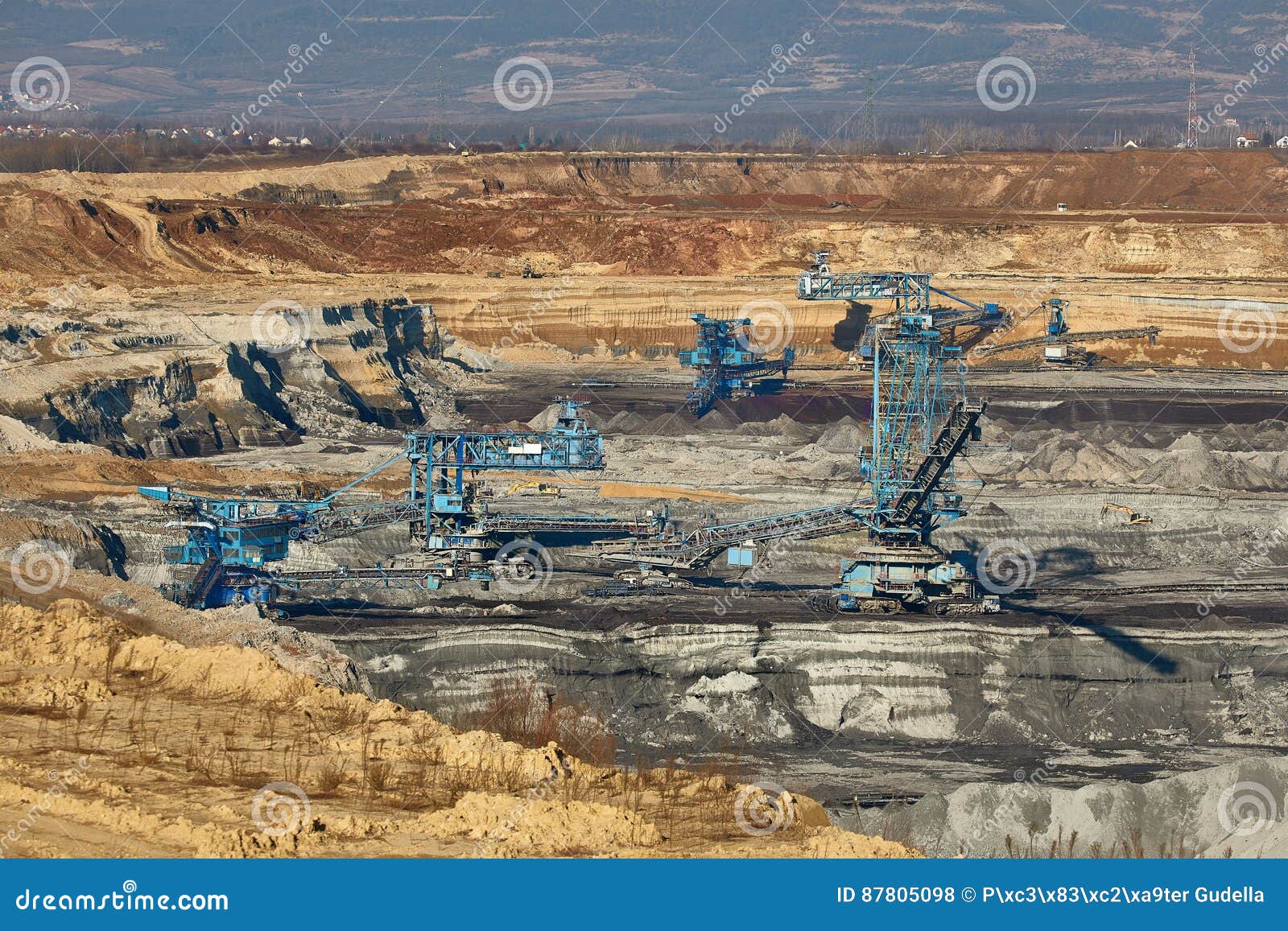 Coal Mine Excavation stock photo. Image of infrastructure - 87805098